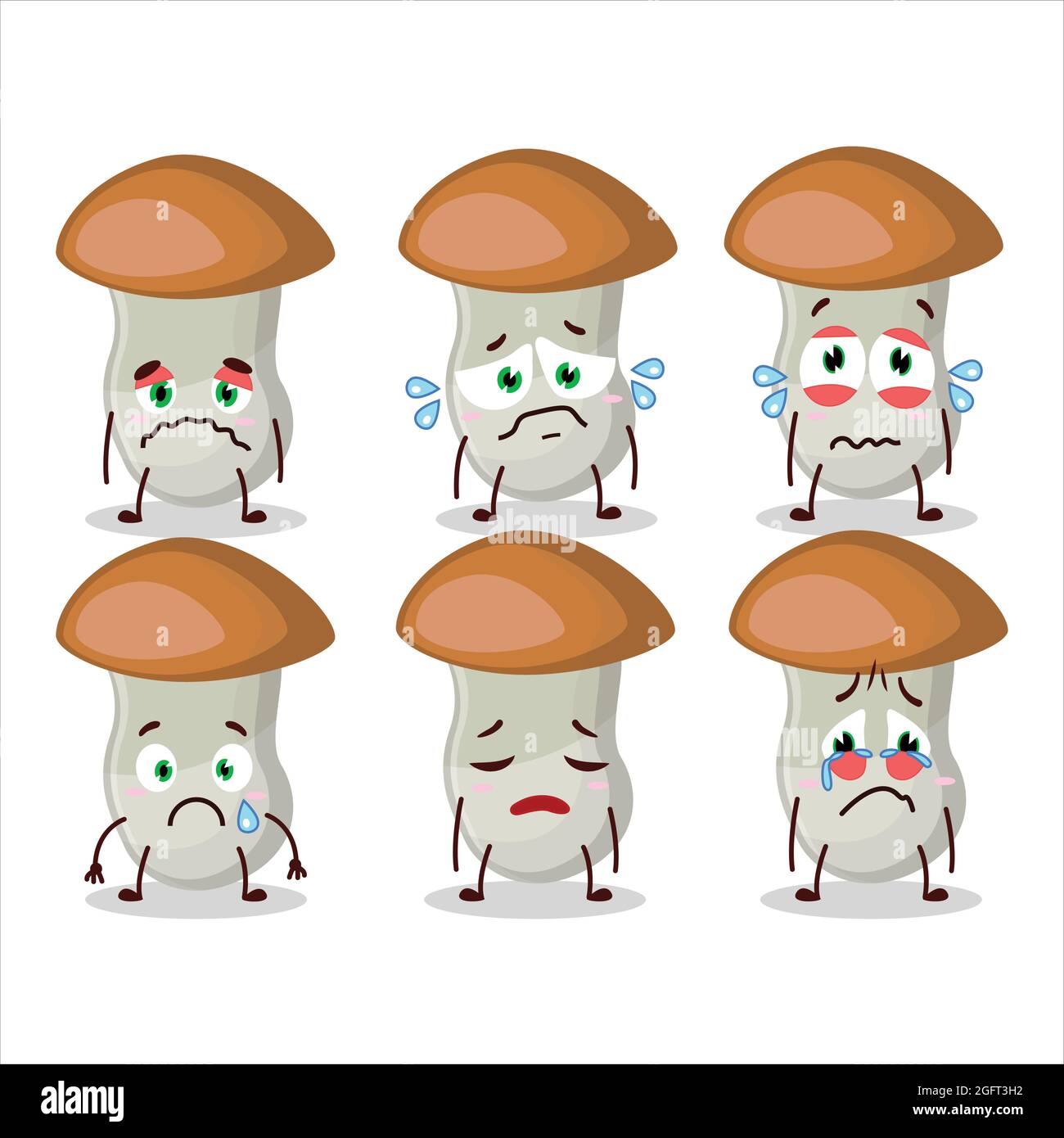 Aspen cartoon in character with sad expression. Vector illustration ...