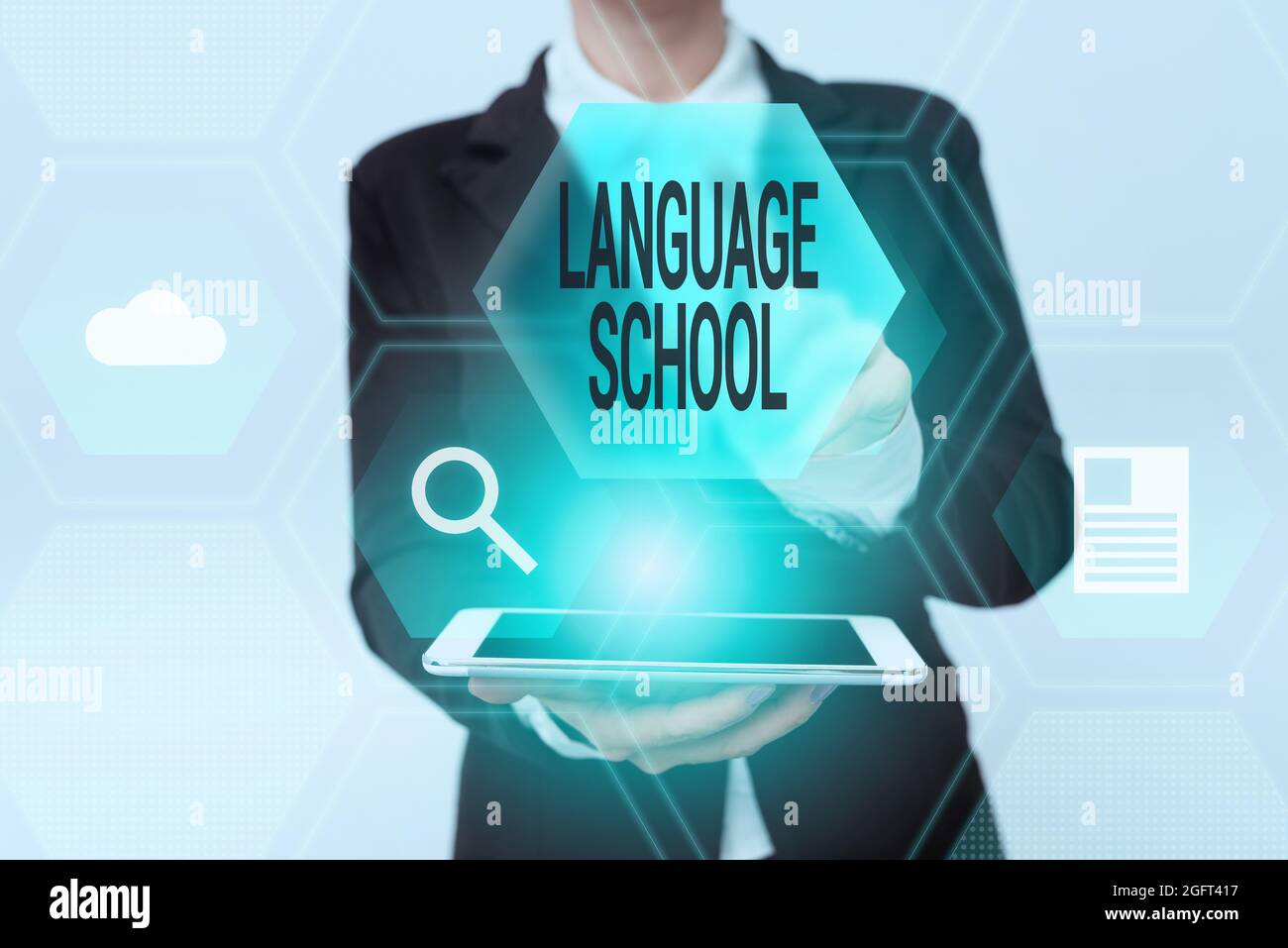 Inspiration showing sign Language School. Internet Concept educational ...