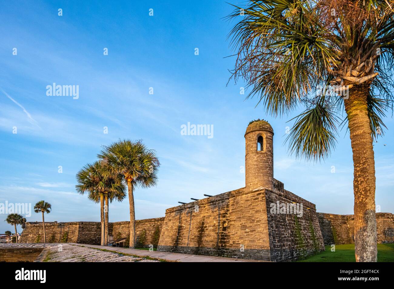 Castillo de San Marcos, located on Matanzas Bay in Historic St ...
