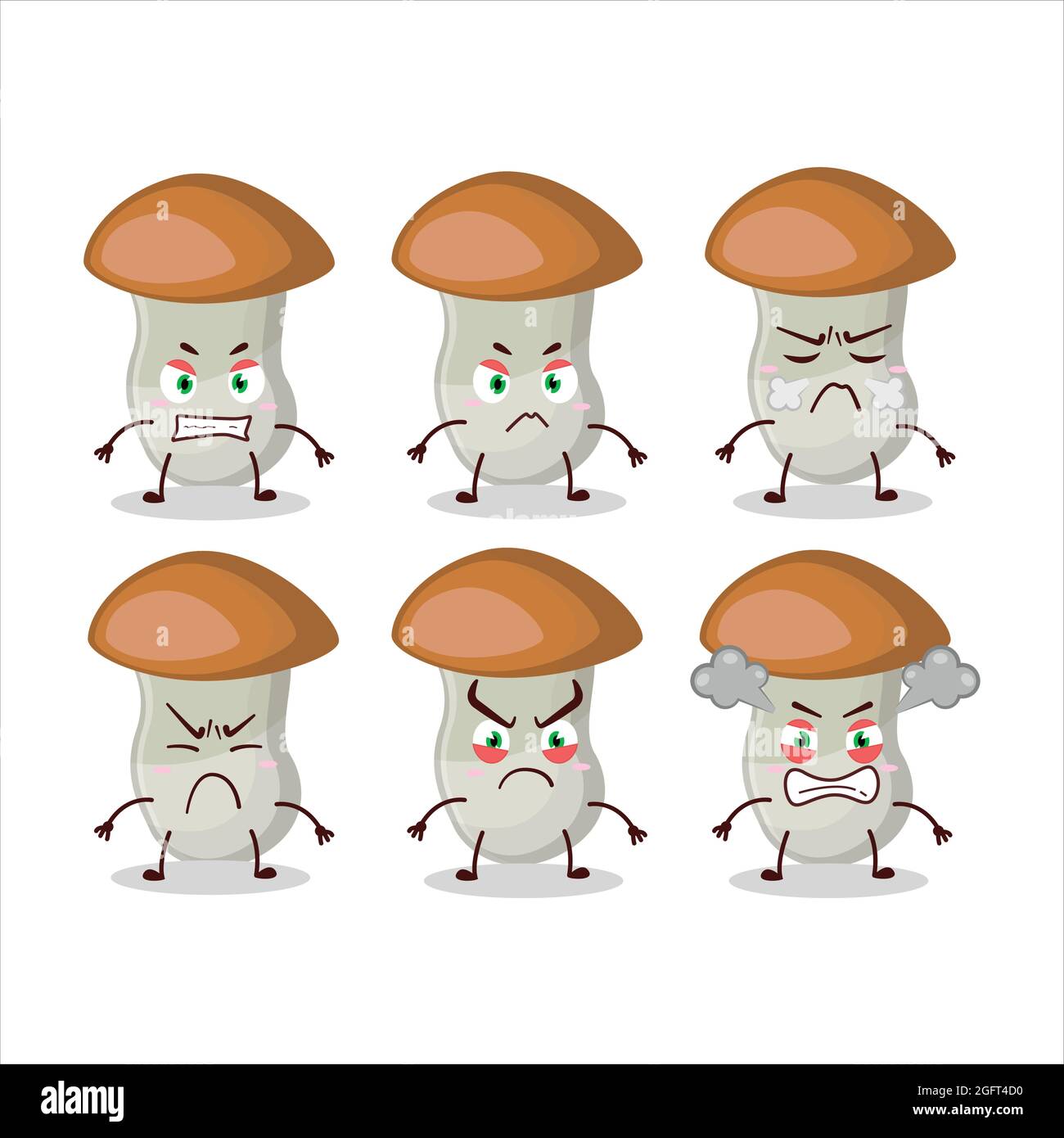 Aspen cartoon character with various angry expressions. Vector ...