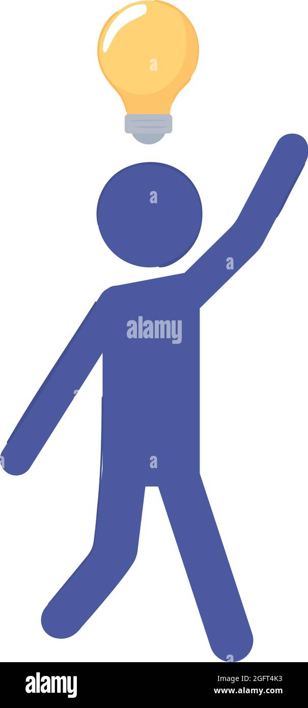 pictogram man bulb idea Stock Vector Image & Art - Alamy
