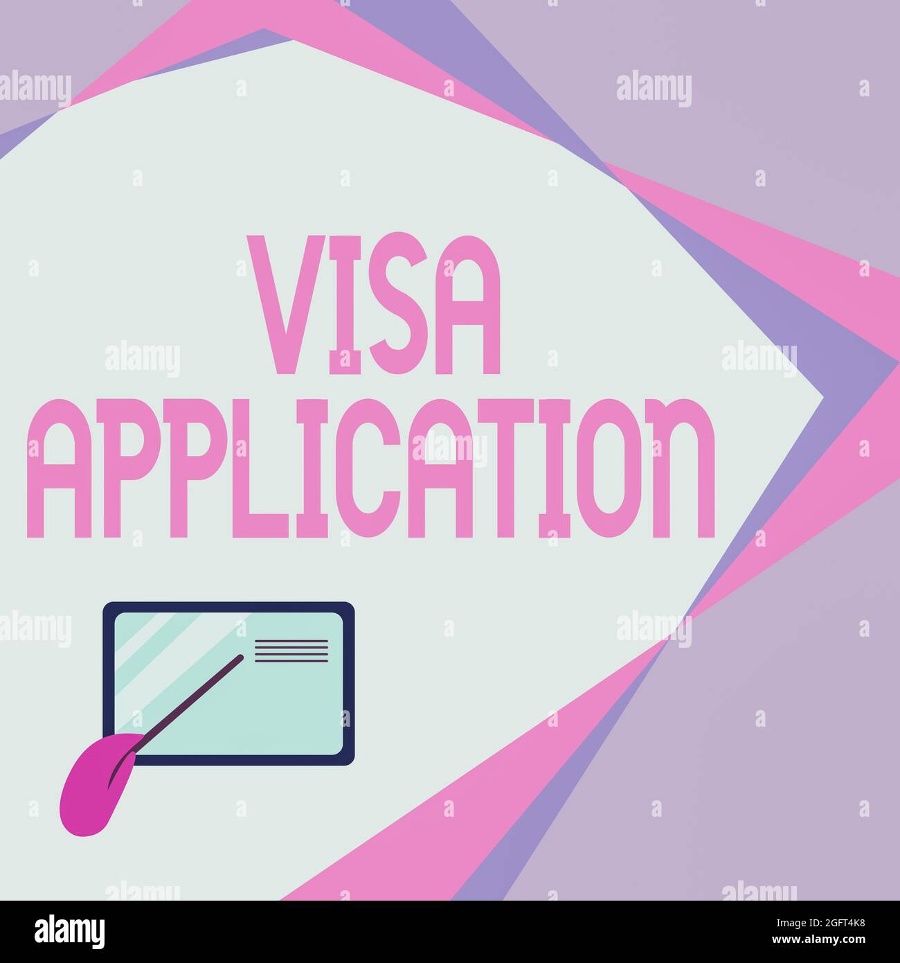 Hand writing sign Visa Application. Concept meaning an process of ...