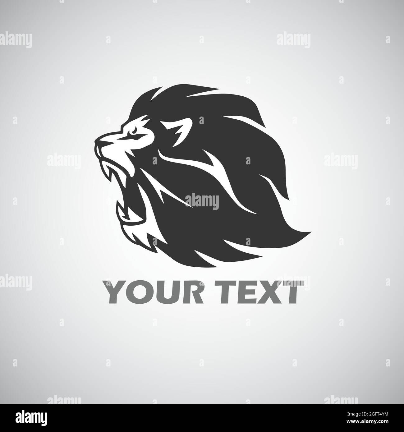 Aggressive roaring lion Stock Vector Images - Alamy