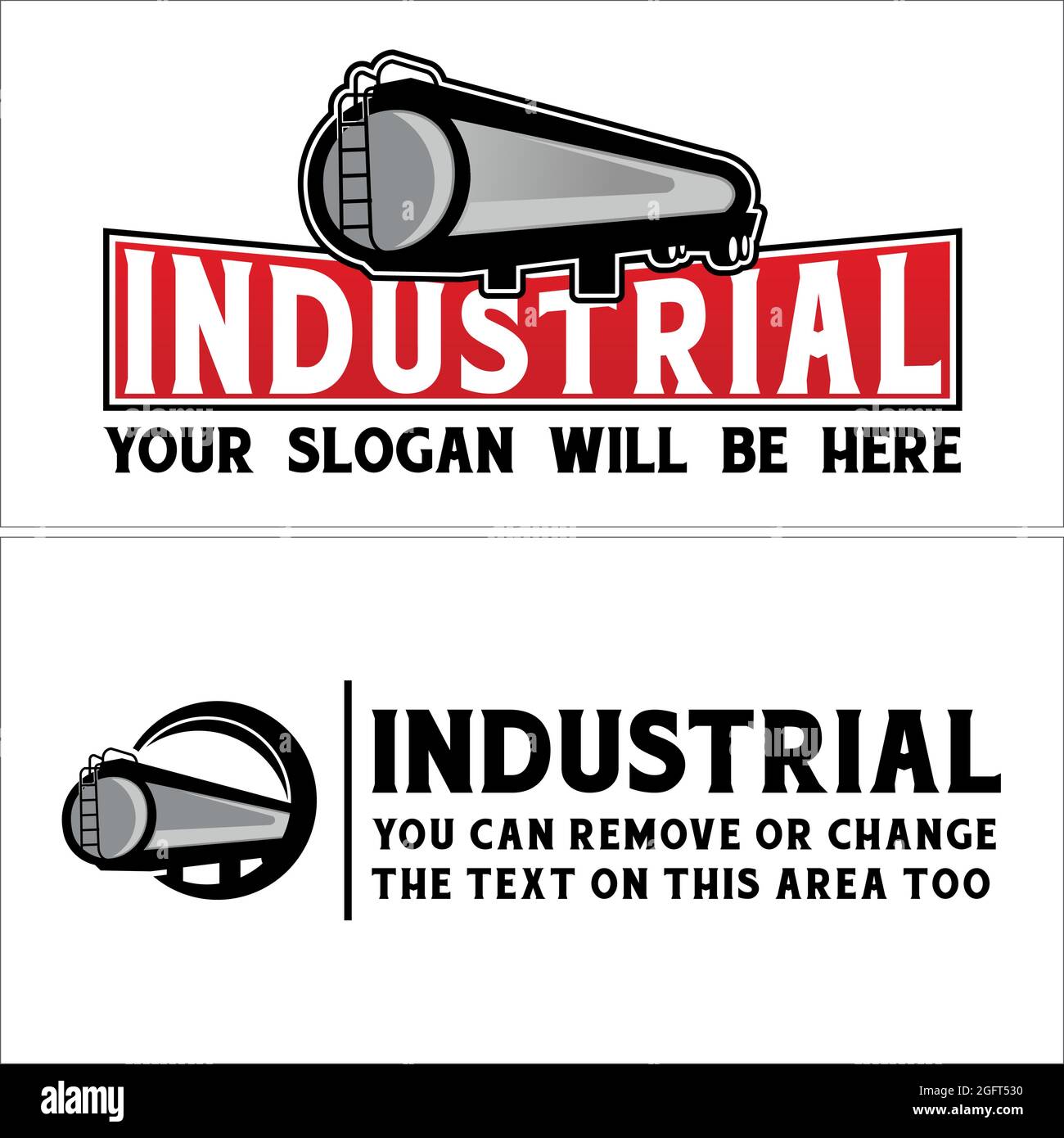 Industrial with oil tank car logo design vector Stock Vector Image ...