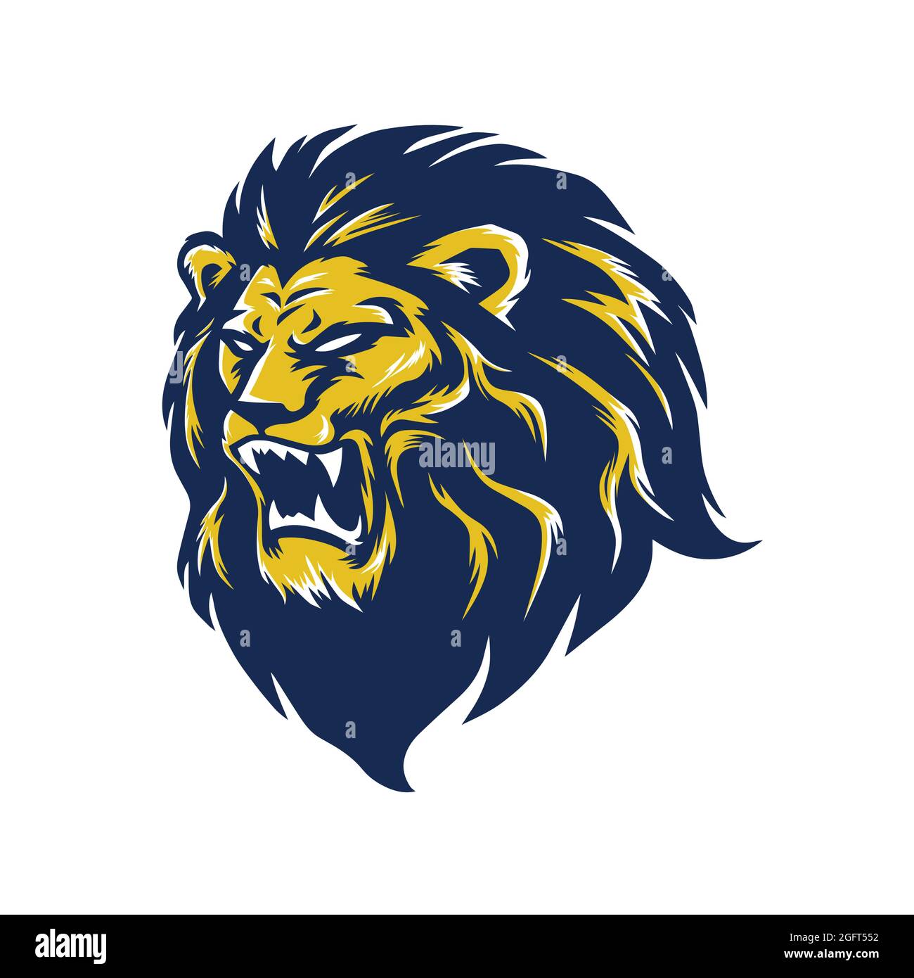 Wild lion roaring head Cut Out Stock Images & Pictures - Alamy