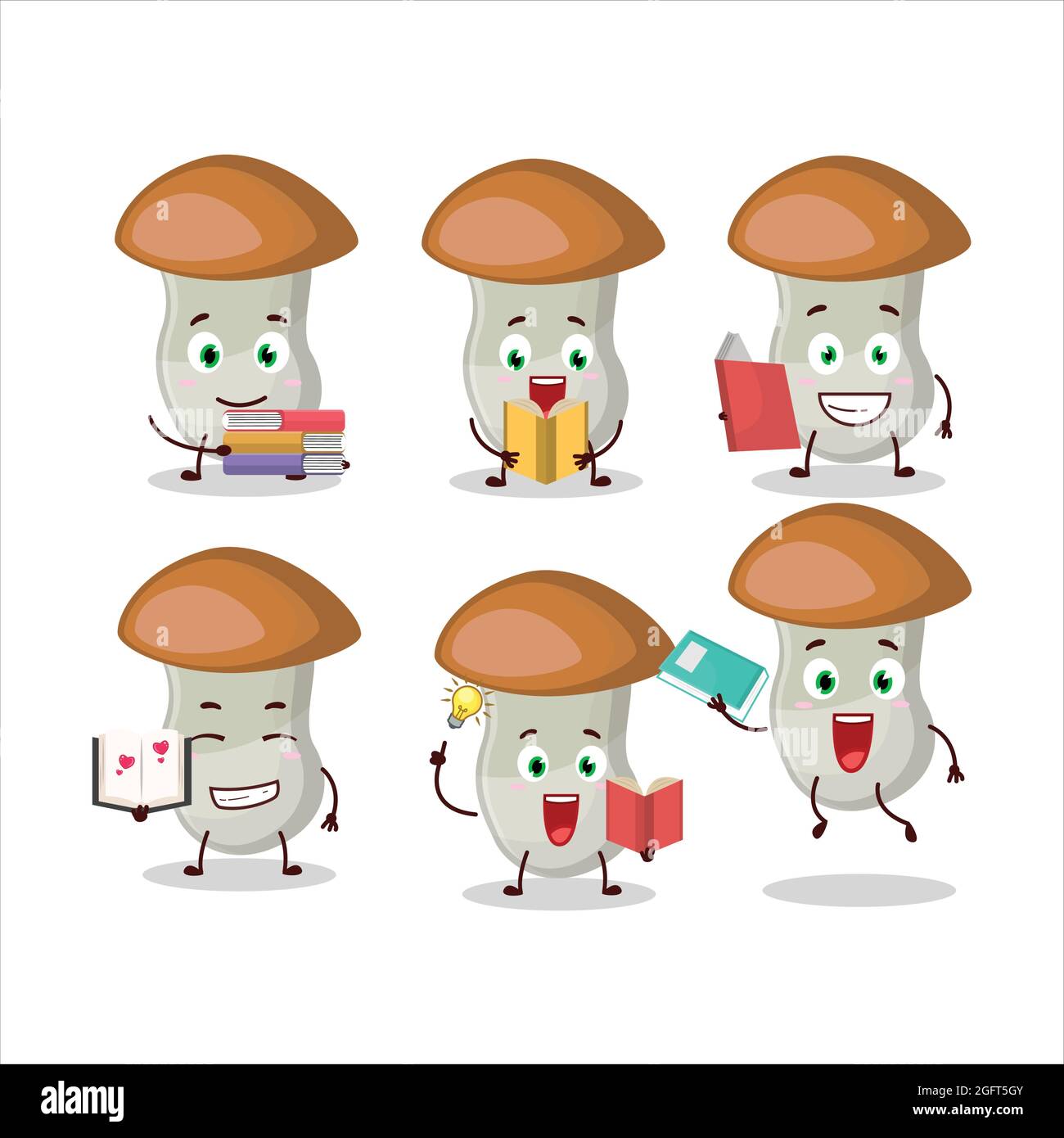 A picture of aspen cartoon character concept reading an amusing book ...