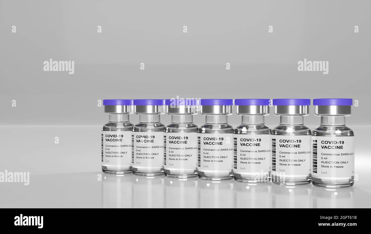 Healthcare and Medical concept, vaccine bottles, coronavirus vaccines ...