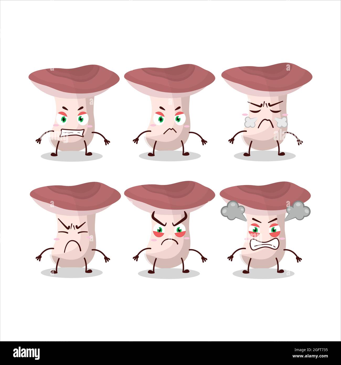 Rassula cartoon character with various angry expressions. Vector ...