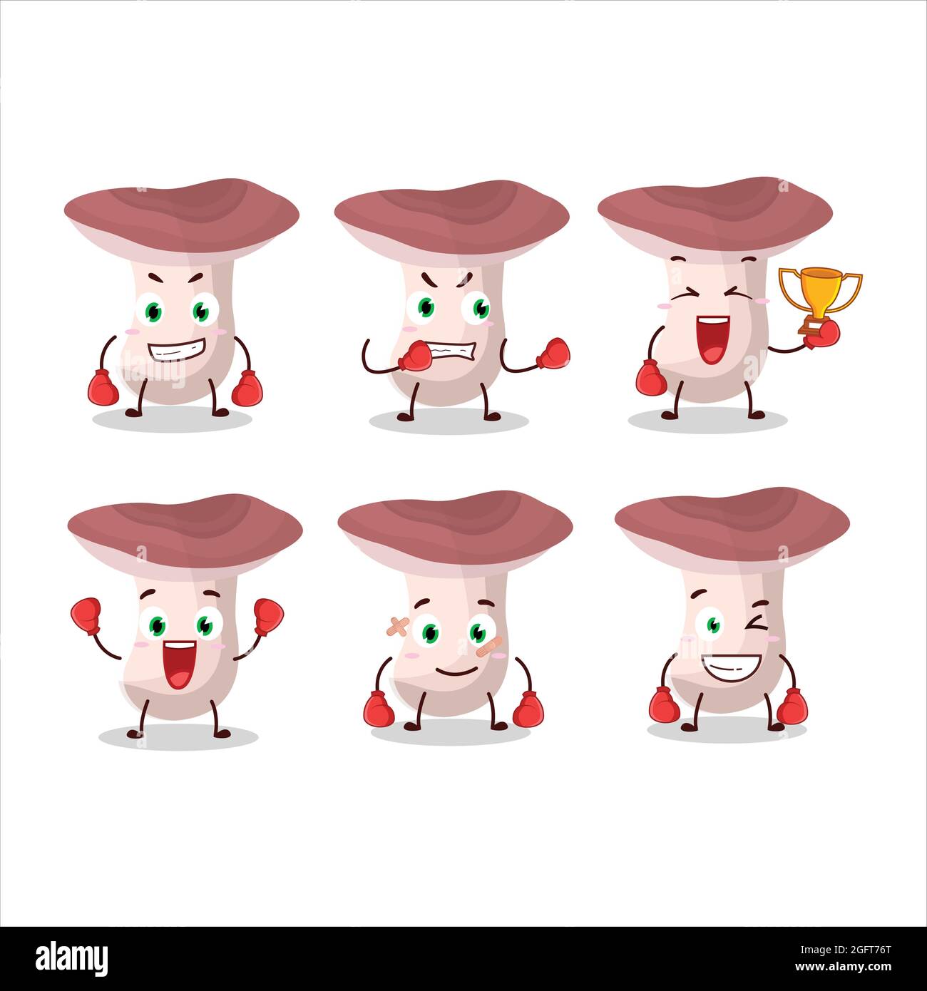 A sporty rassula boxing athlete cartoon mascot design. Vector ...