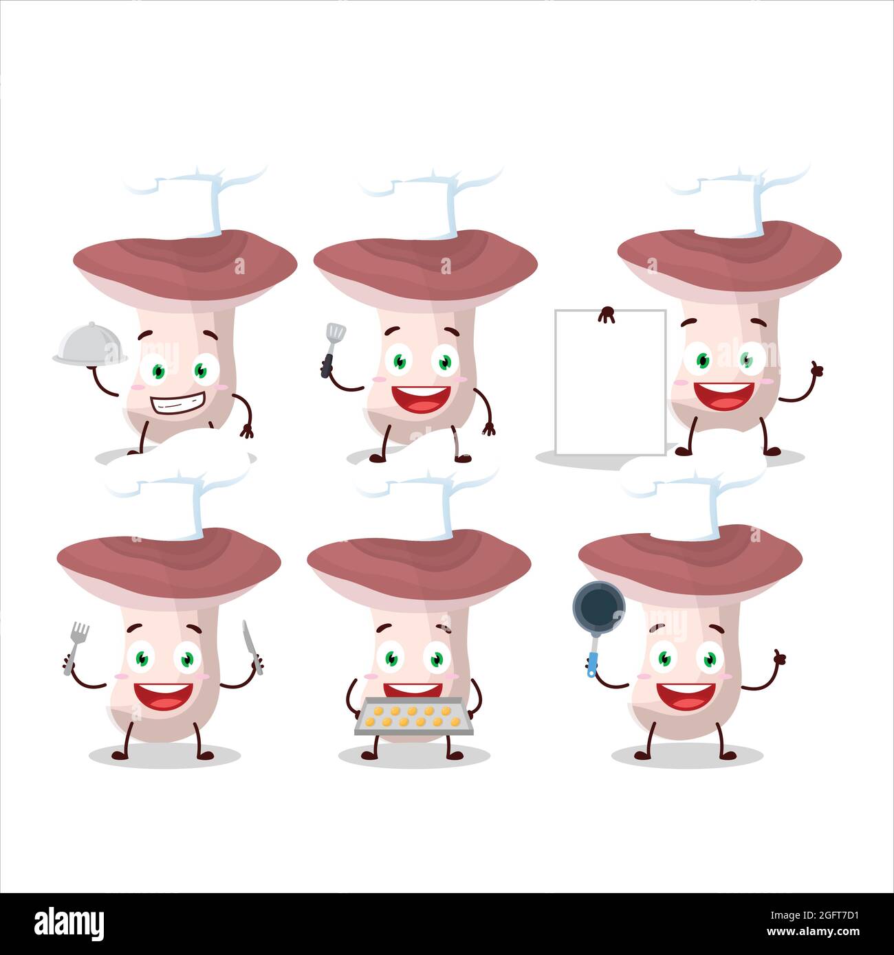 Cartoon character of rassula with various chef emoticons. Vector ...