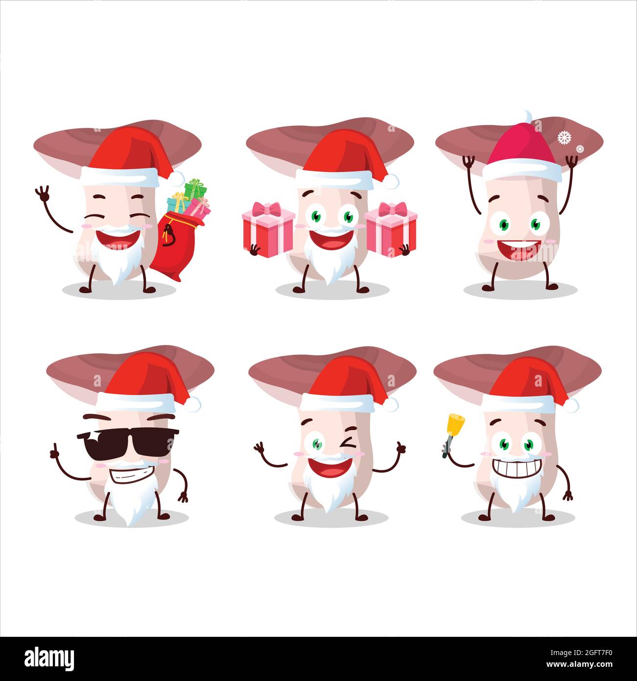 Santa Claus emoticons with rassula cartoon character. Vector ...