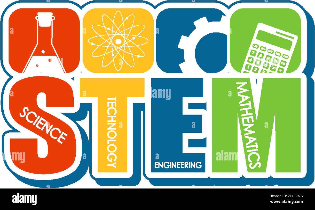 STEM education logo banner with learning icons illustration Stock ...