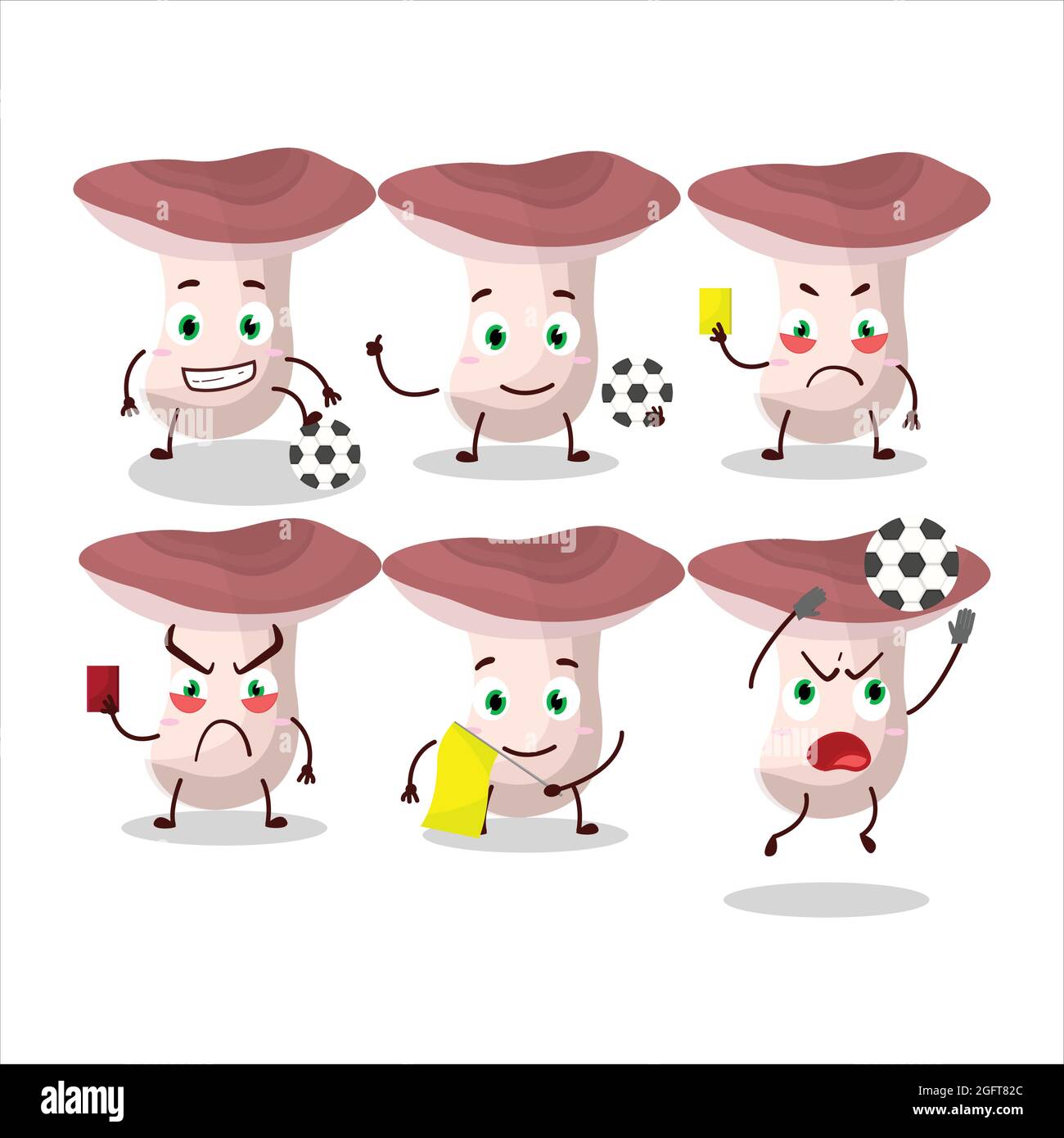 Rassula cartoon character working as a Football referee. Vector ...