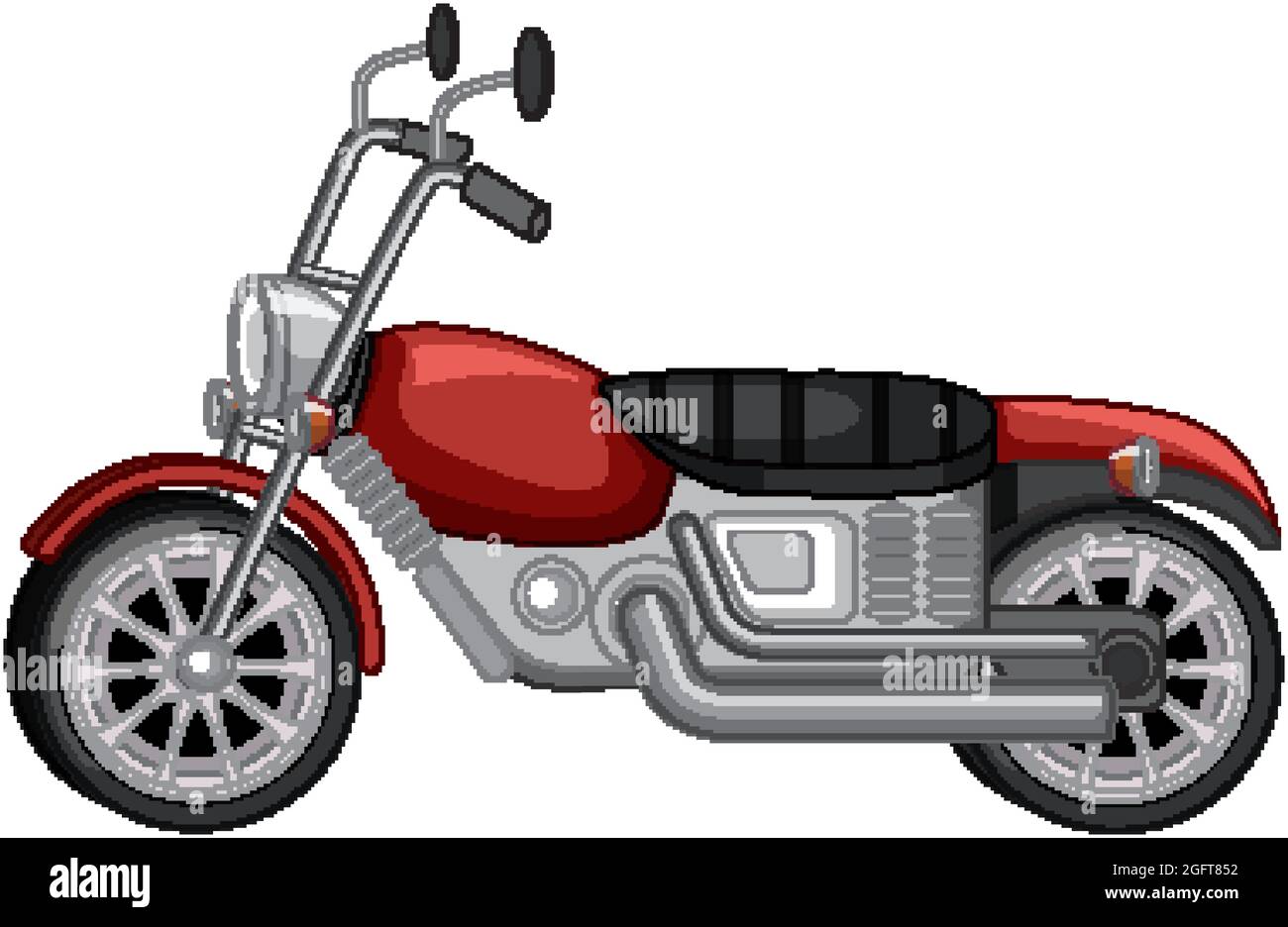 Isolated classic vintage motorcycle illustration Stock Vector Image ...