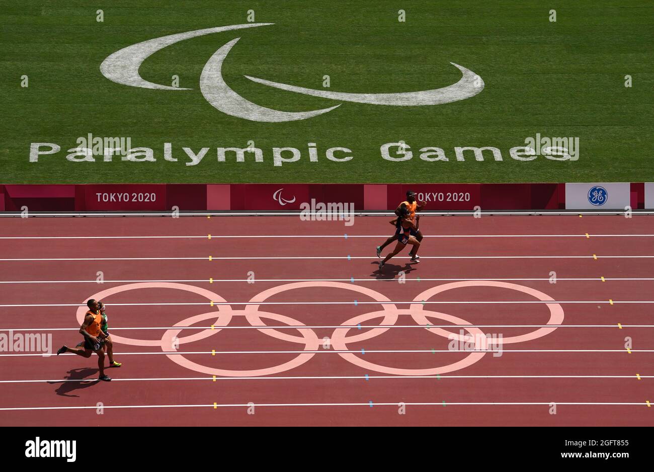 General view of the Women's 400m - T11 Round 1 - Heat 1 at the Olympic ...
