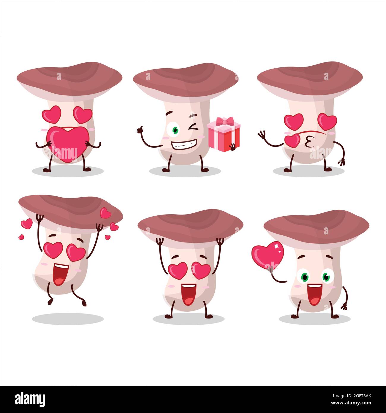 Rassula cartoon in character with love cute emoticon. Vector ...