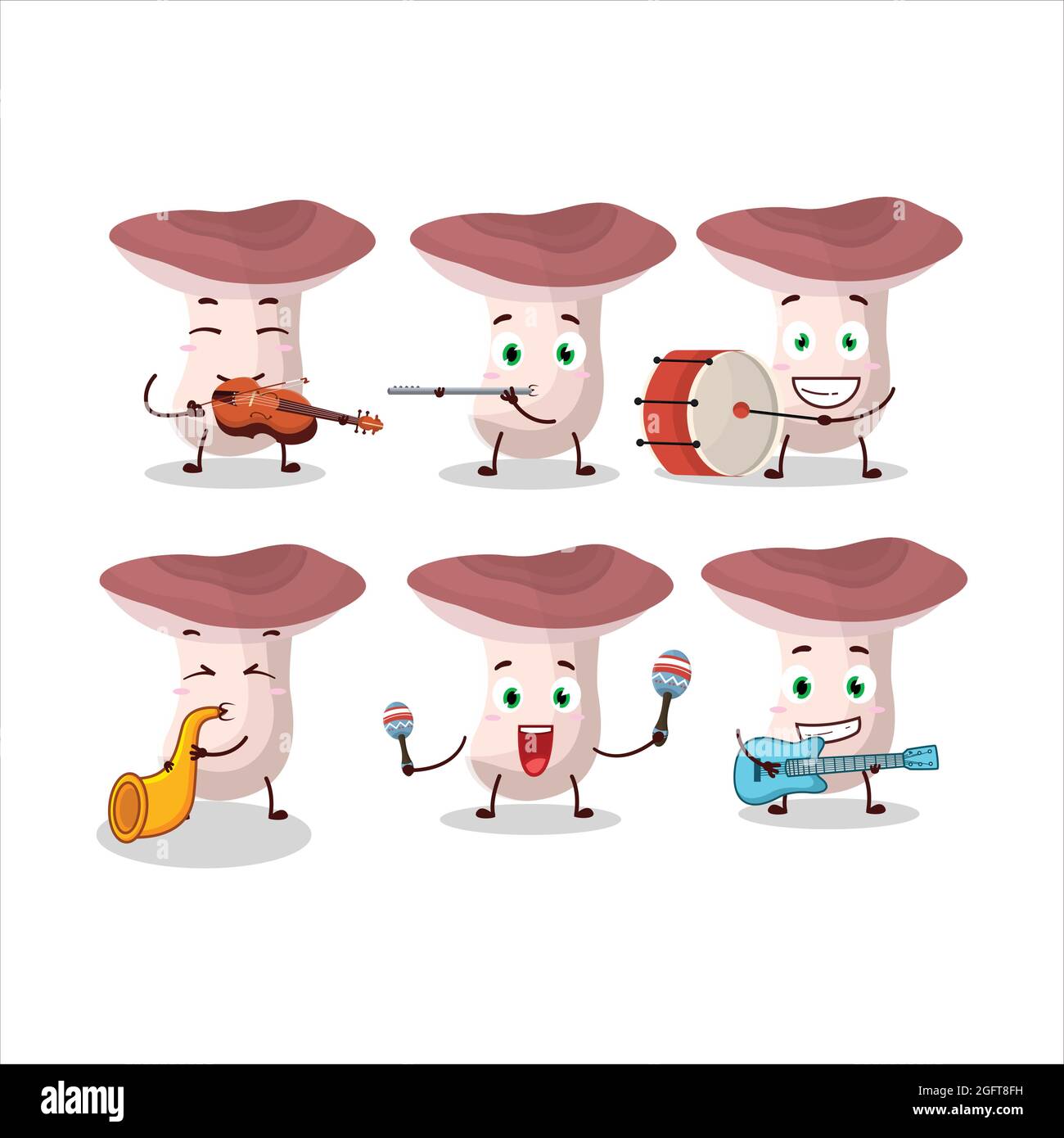 Cartoon character of rassula playing some musical instruments. Vector ...