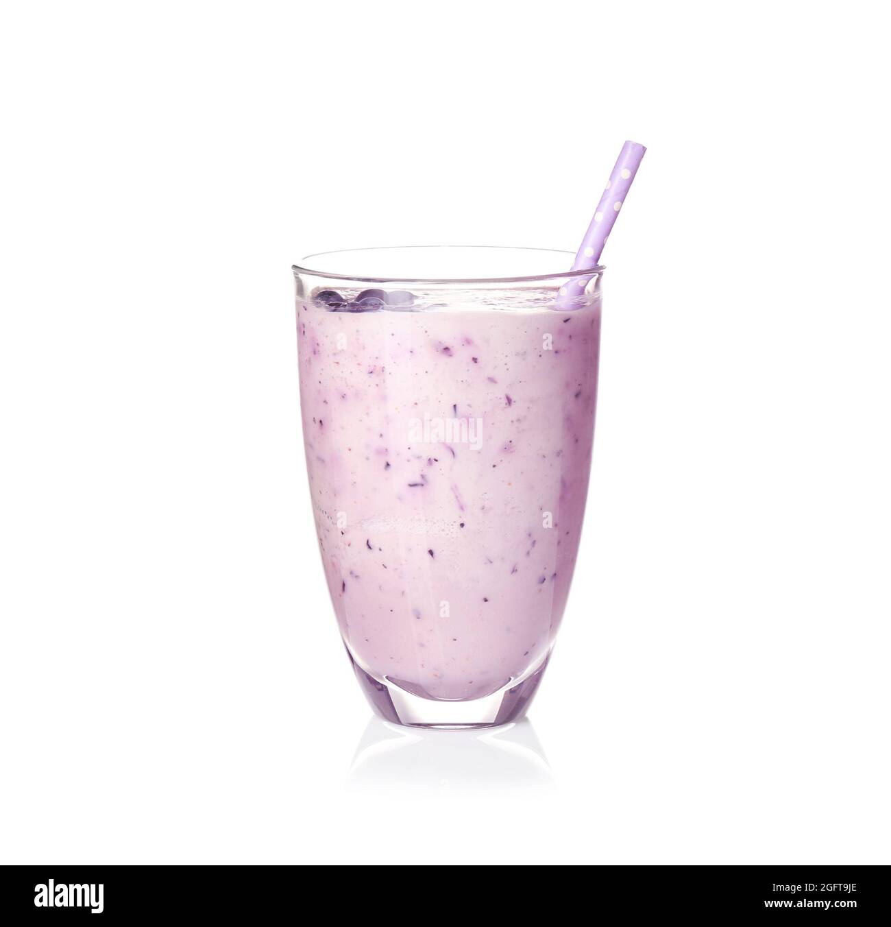 Fruit milk shake on white background Stock Photo - Alamy