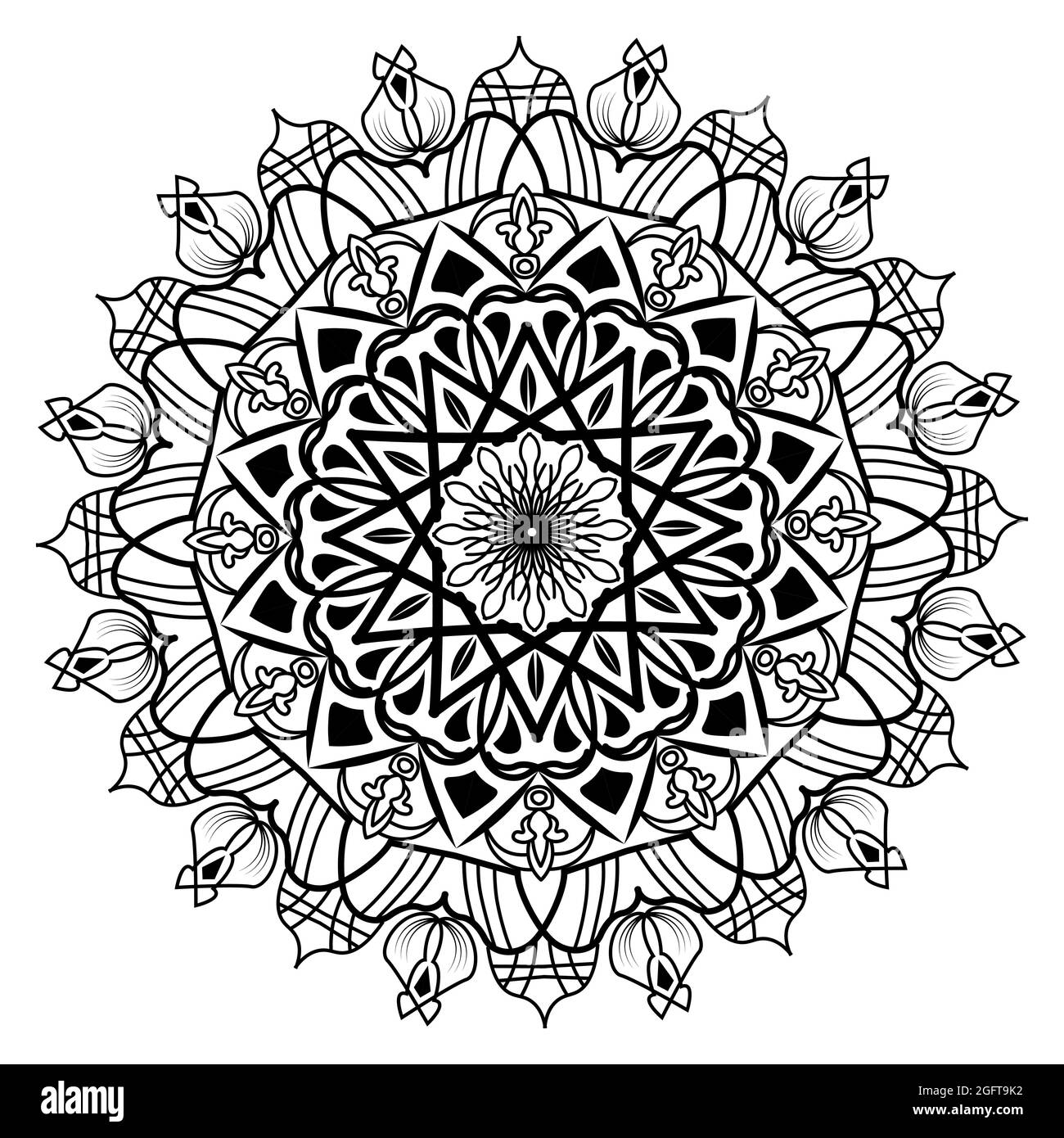 islamic mandala of meditation relaxation arabian floral pattern for ...