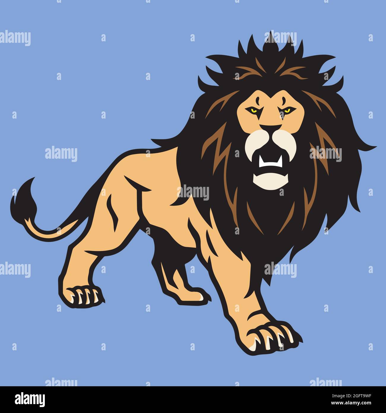 Standing Lion Vector