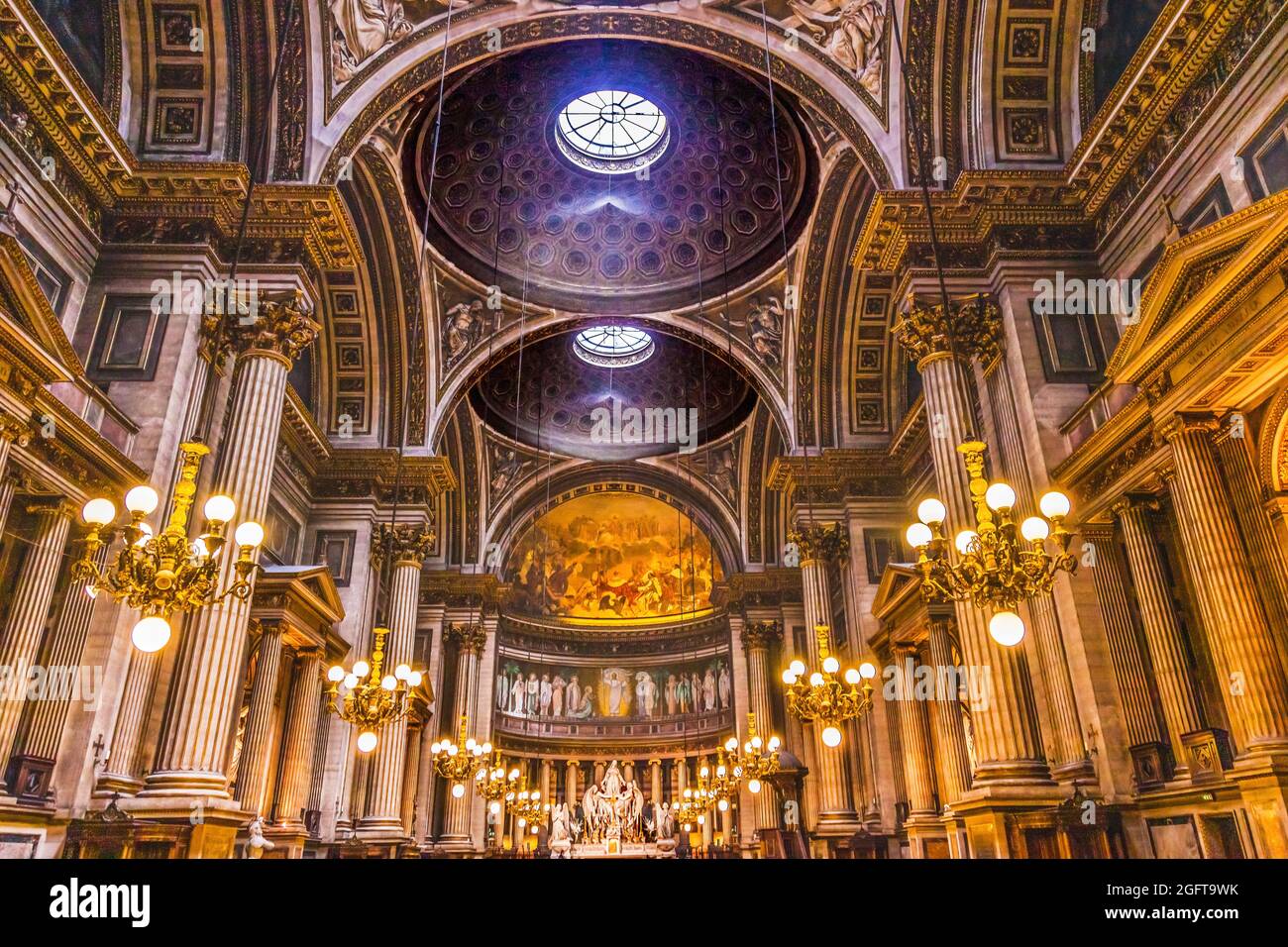 Mary Madeleine Angels Statues Altar La Madeleine Church Paris France ...