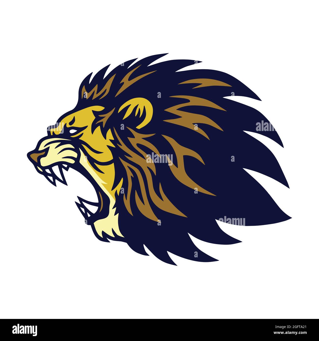 Lion Roaring Logo Vector Esport Mascot Design Stock Vector Image & Art ...