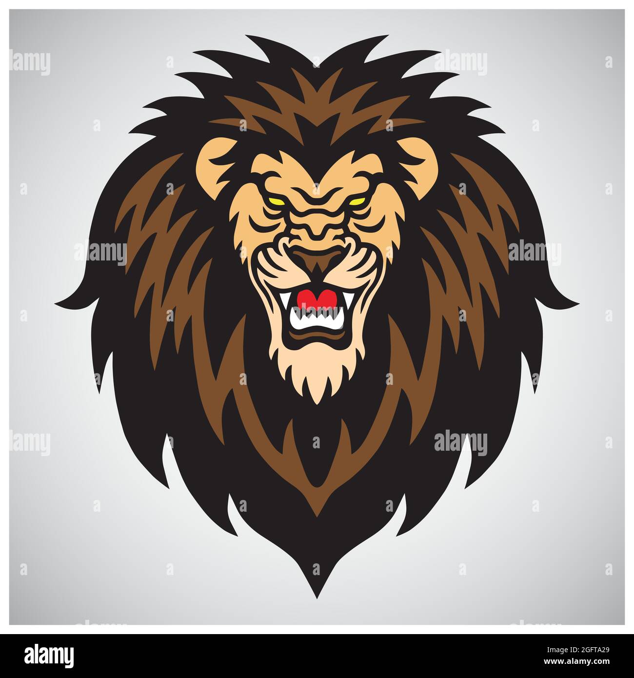Wild Lion Logo Roaring Mascot Vector Stock Vector Image & Art - Alamy