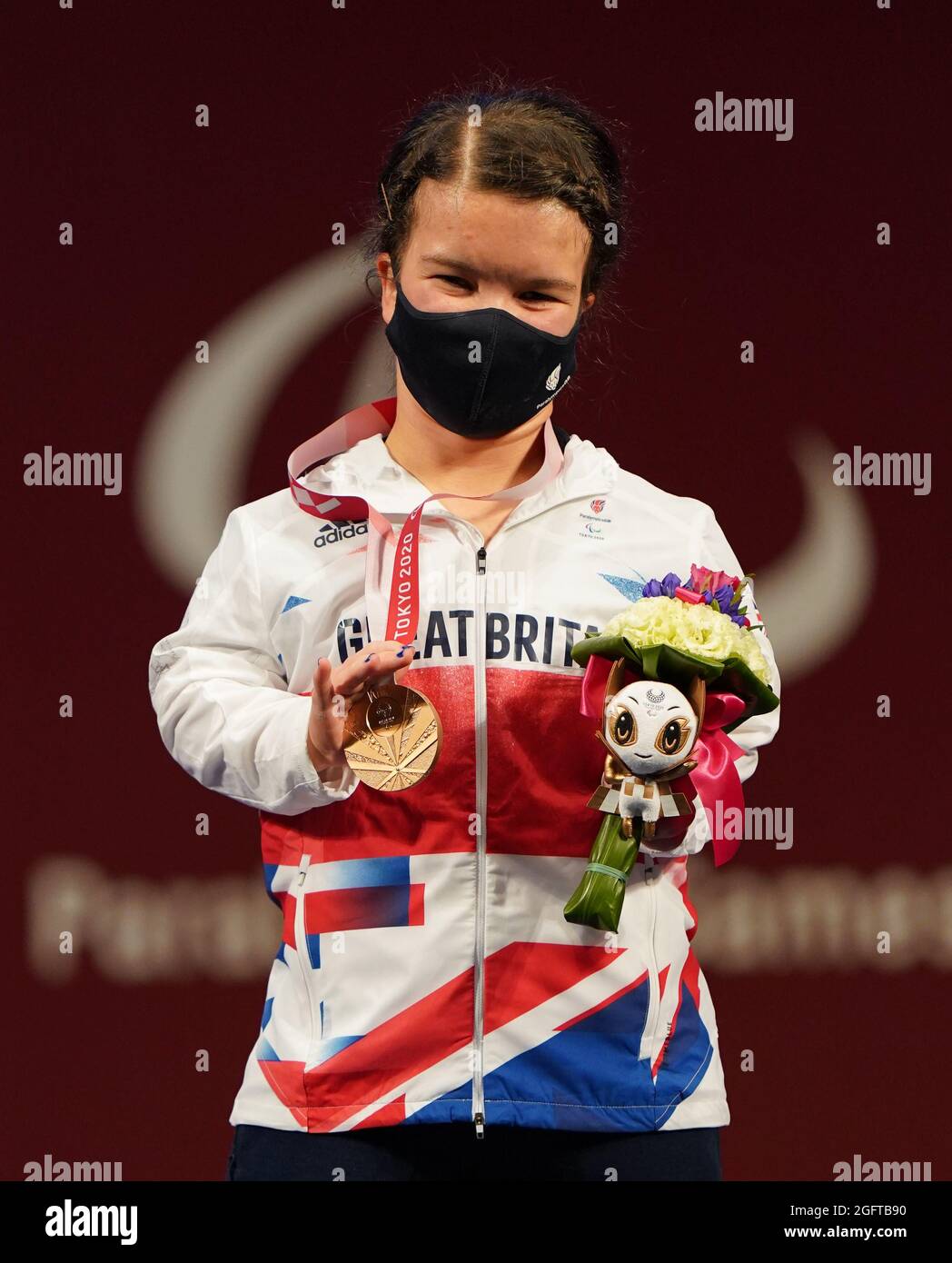 Great Britain's Olivia Broome on the podium after winning the bronze ...