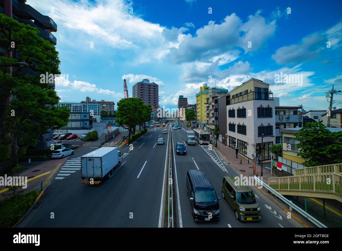 A downtown street at the avenue daytime wide shot Stock Photo - Alamy