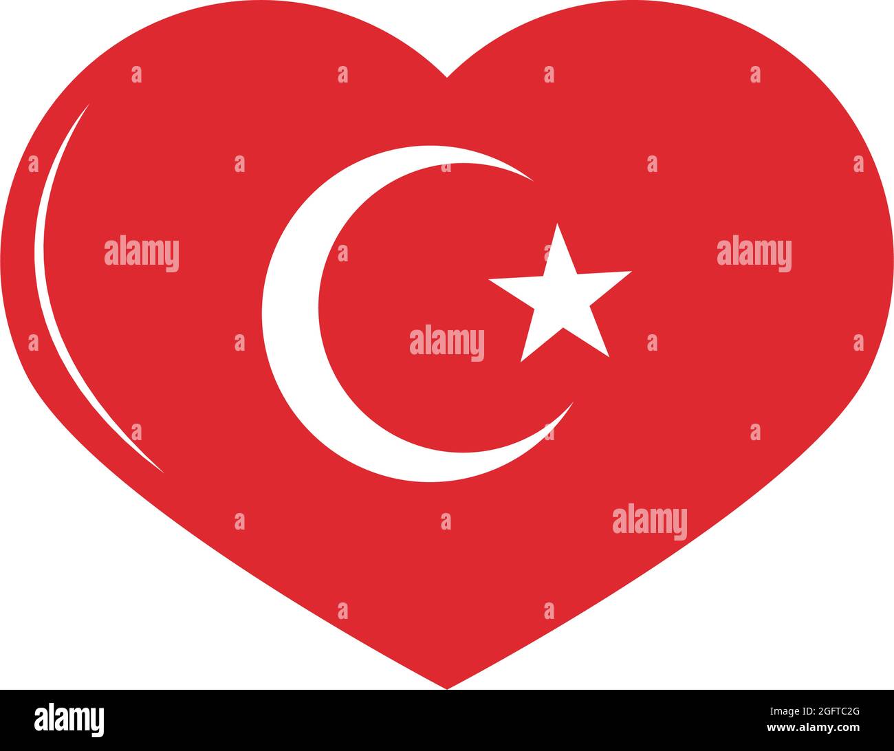 turkey flag in heart Stock Vector Image & Art - Alamy