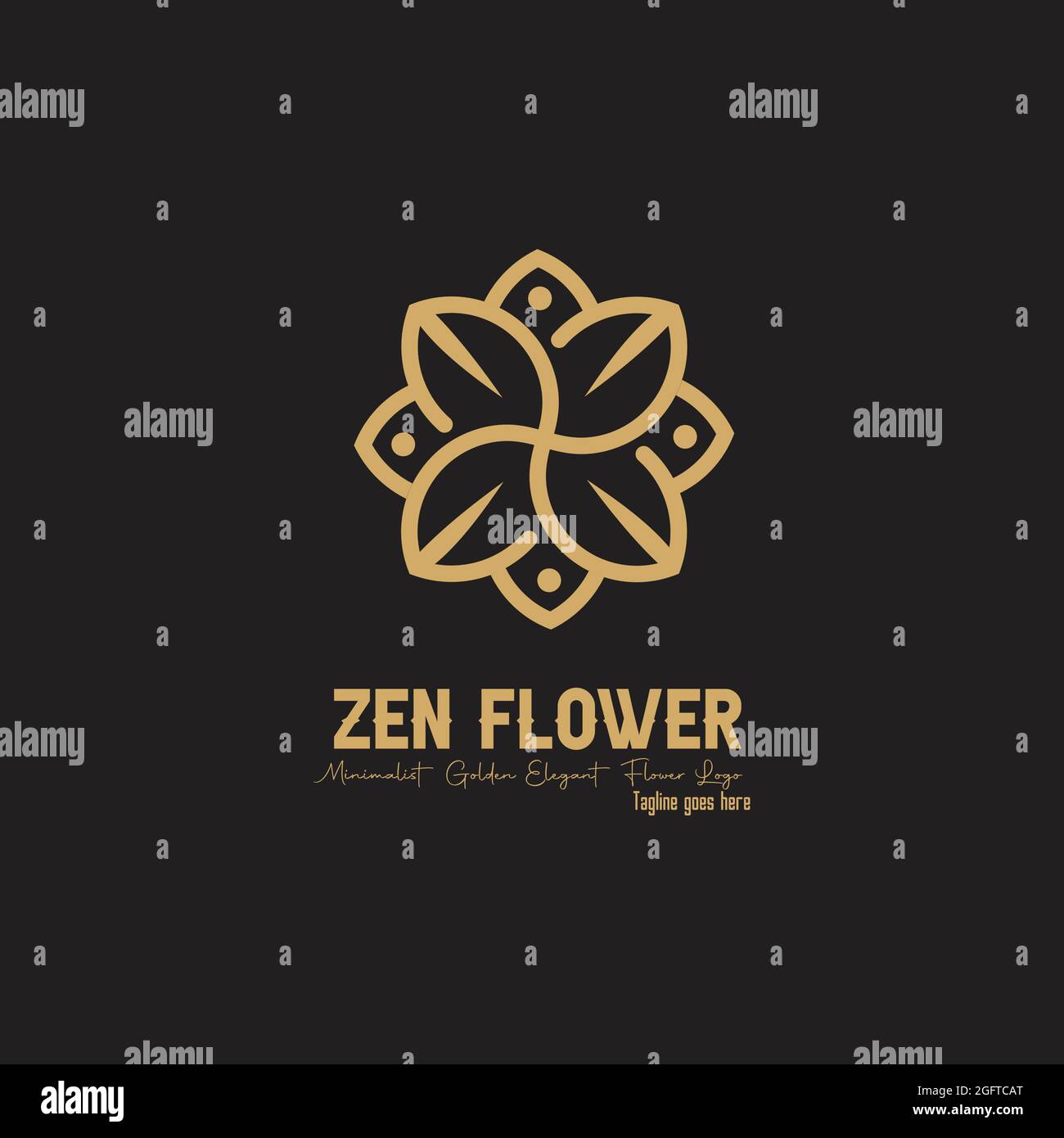 zen flower circle monogram blossom exclusive logo design inspiration ...