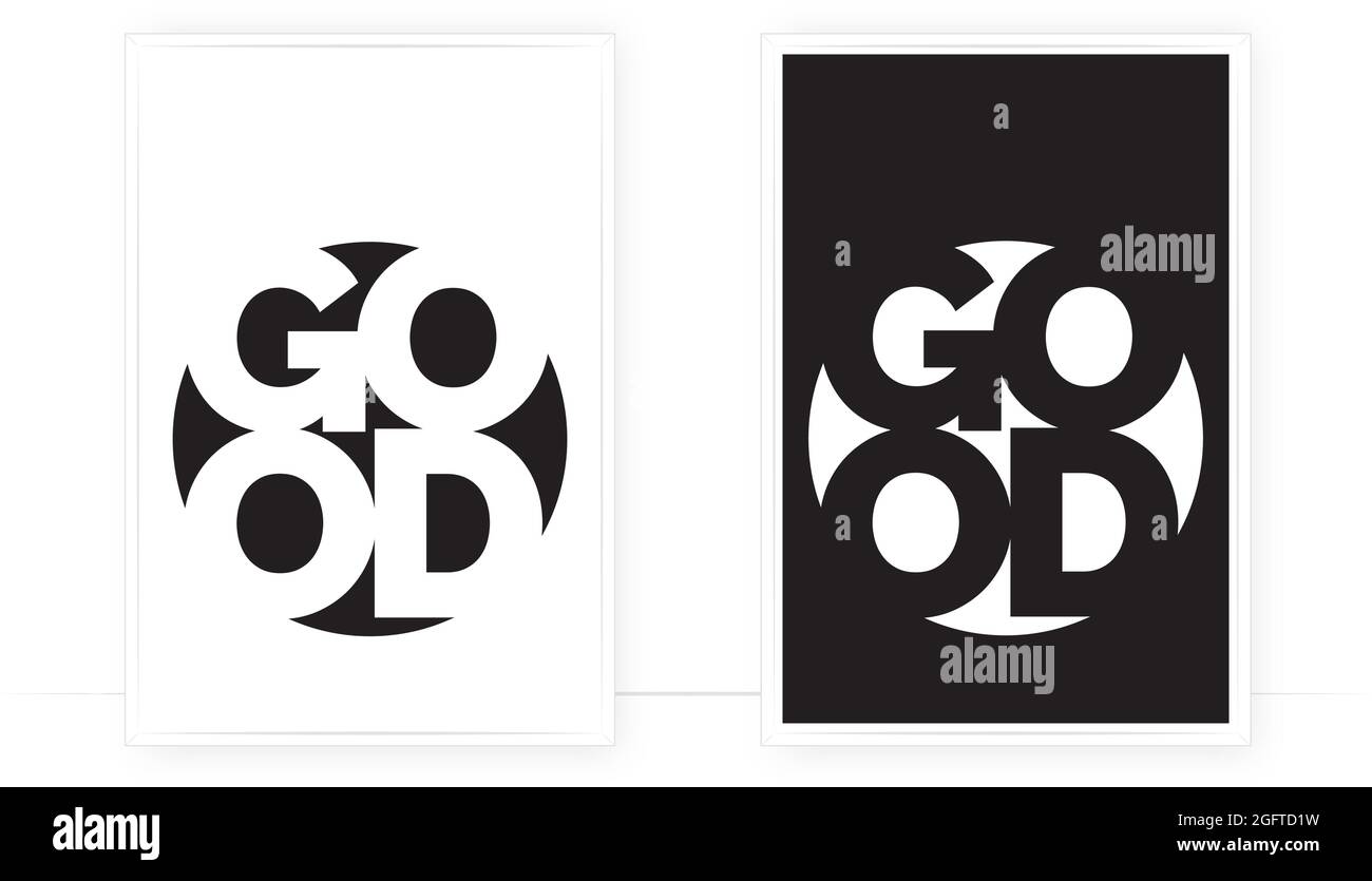 Good, vector. Wording design, lettering. Modern scandinavian minimalist ...