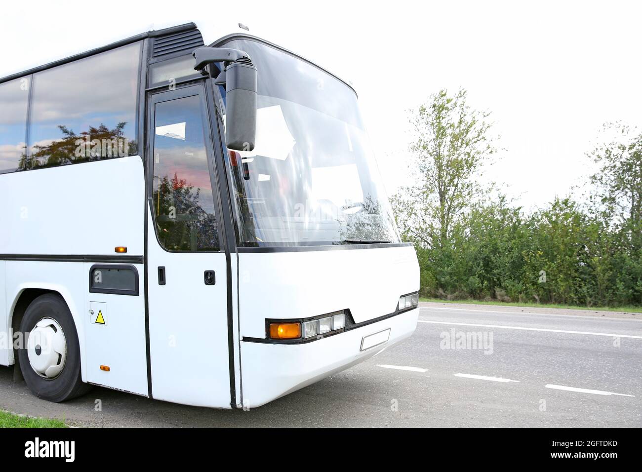 Big touristic bus outdoor Stock Photo - Alamy