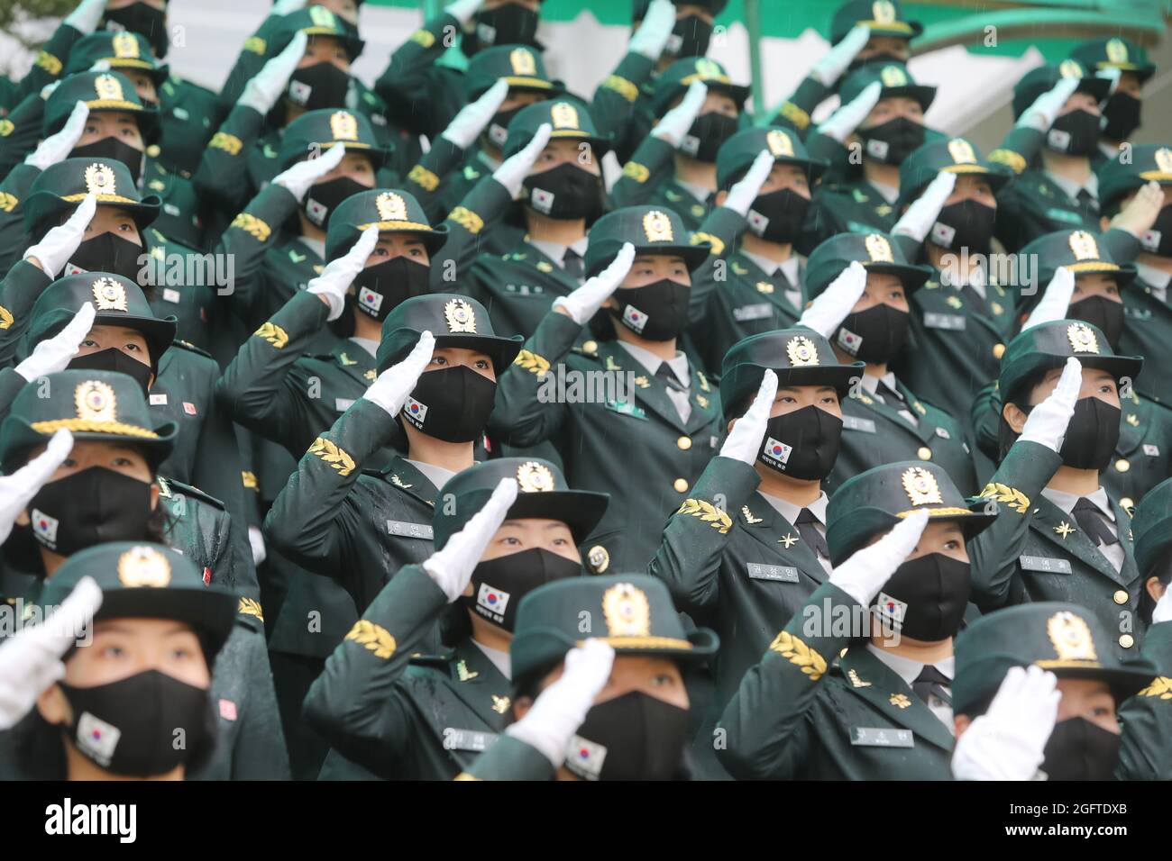 27th Aug, 2021. Commissioning ceremony for new noncommissioned officers ...