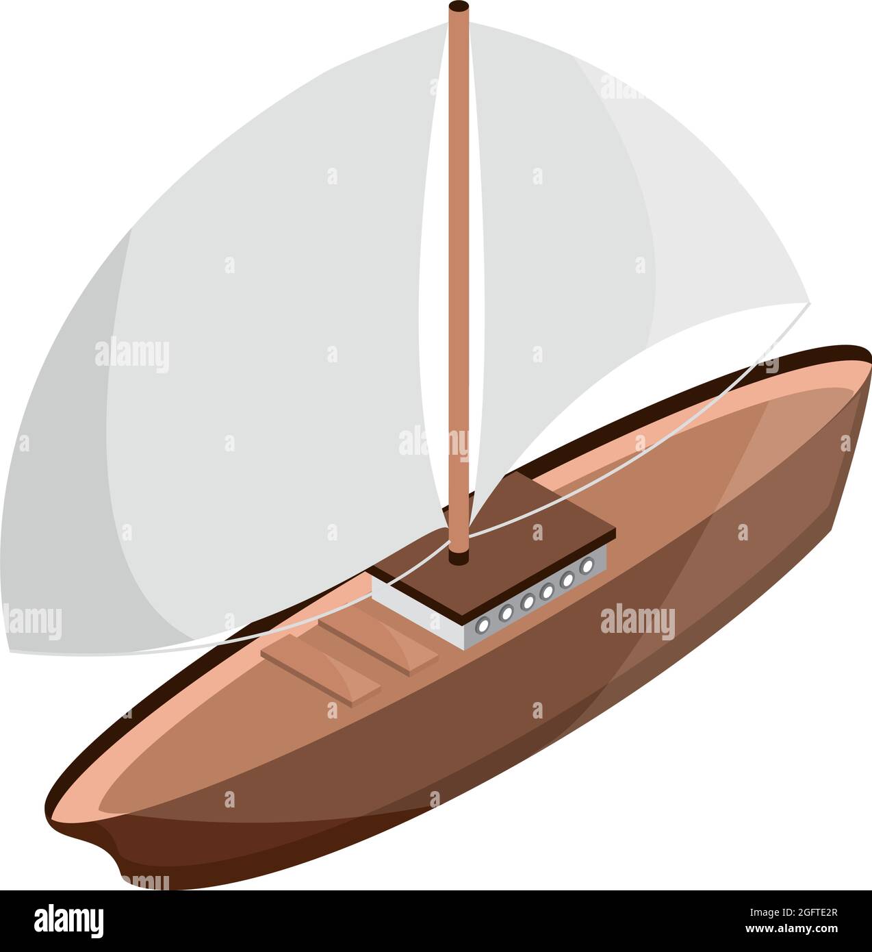 wooden sailing ship Stock Vector Image & Art - Alamy