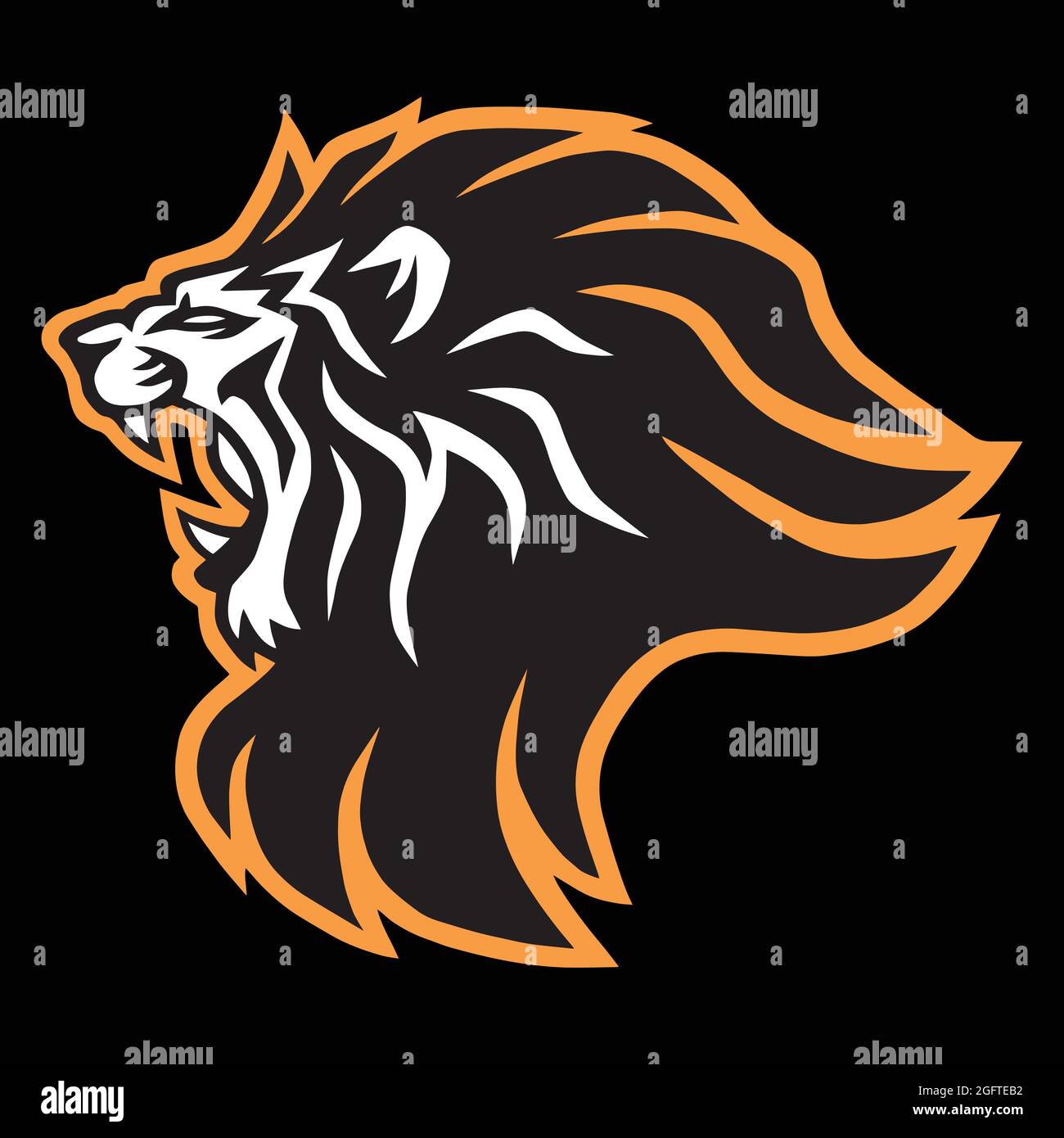 Roaring Lion Head Esports Mascot Logo Vector Icon Design Stock Vector ...