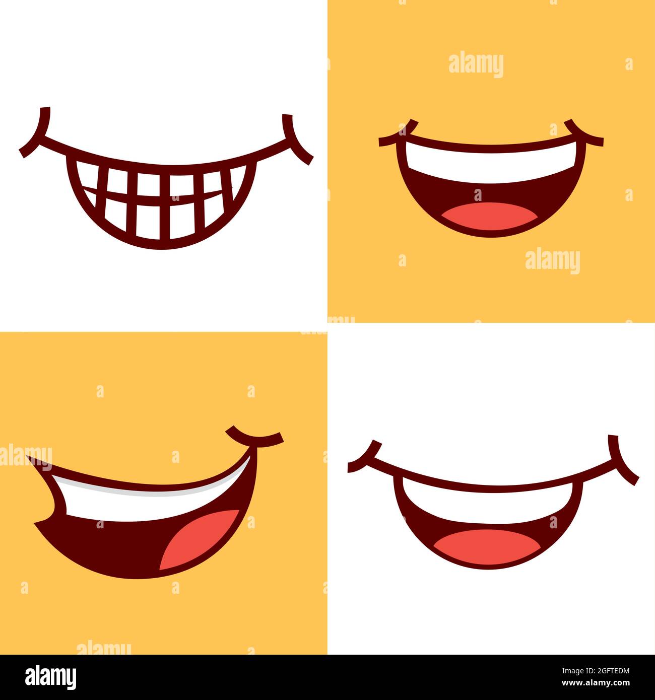 set of smile mouth Stock Vector Image & Art - Alamy