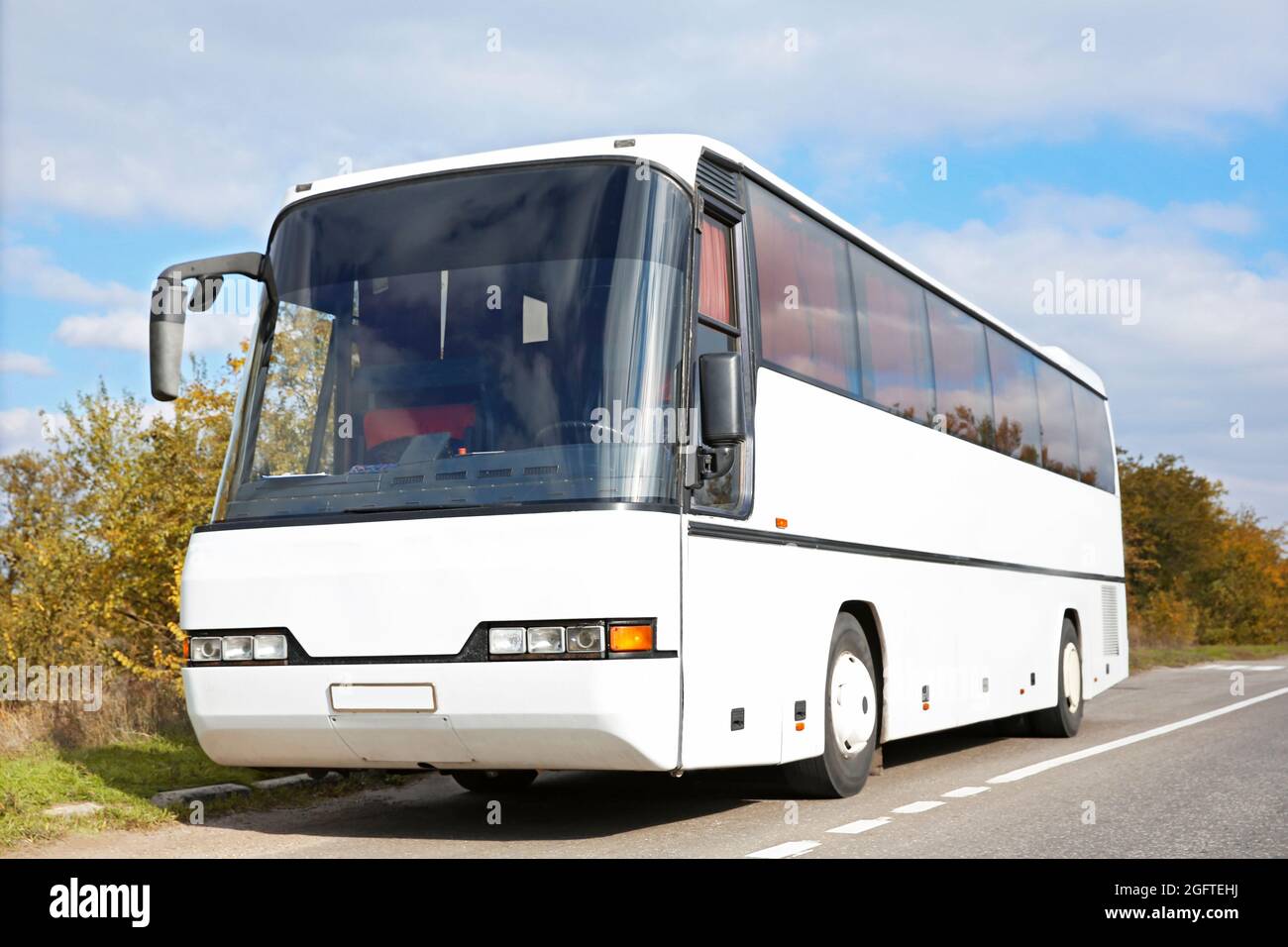 Big touristic bus outdoor Stock Photo - Alamy