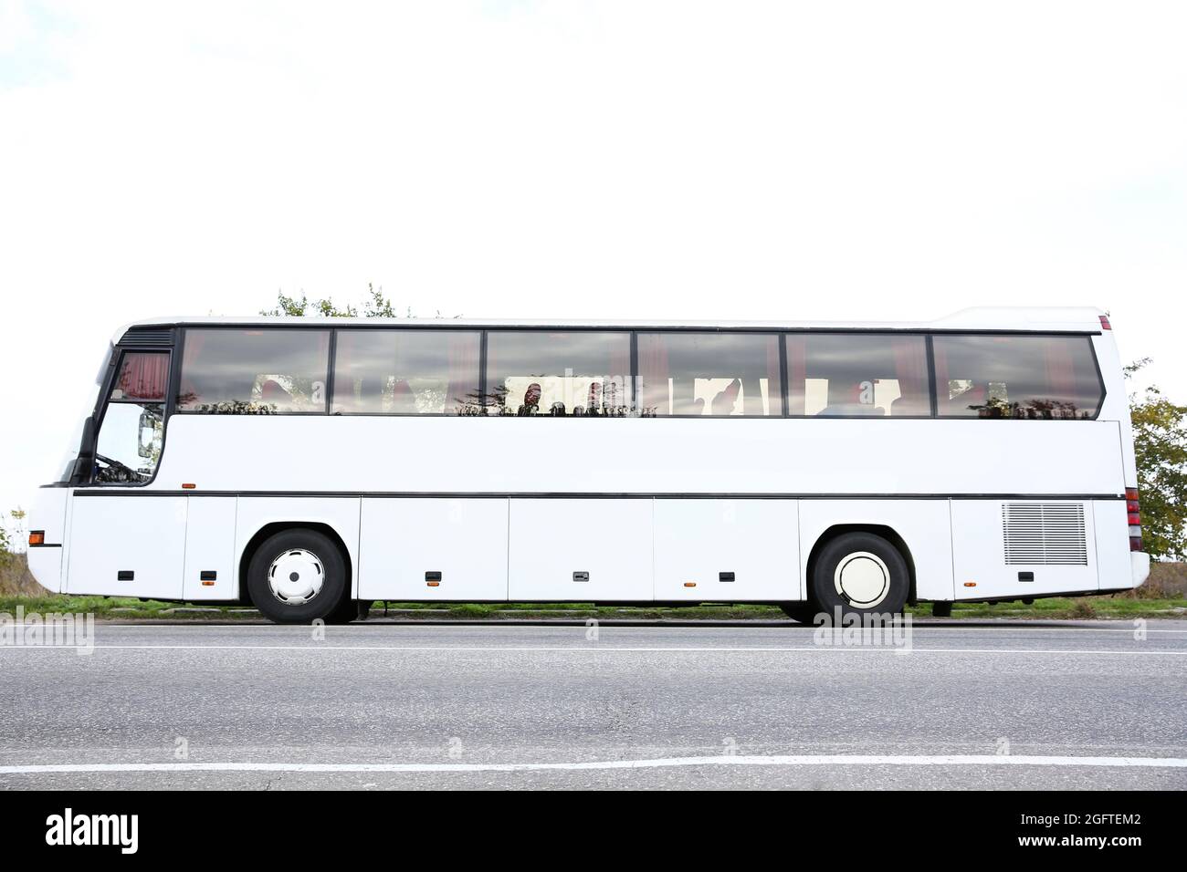 Big touristic bus outdoor Stock Photo - Alamy