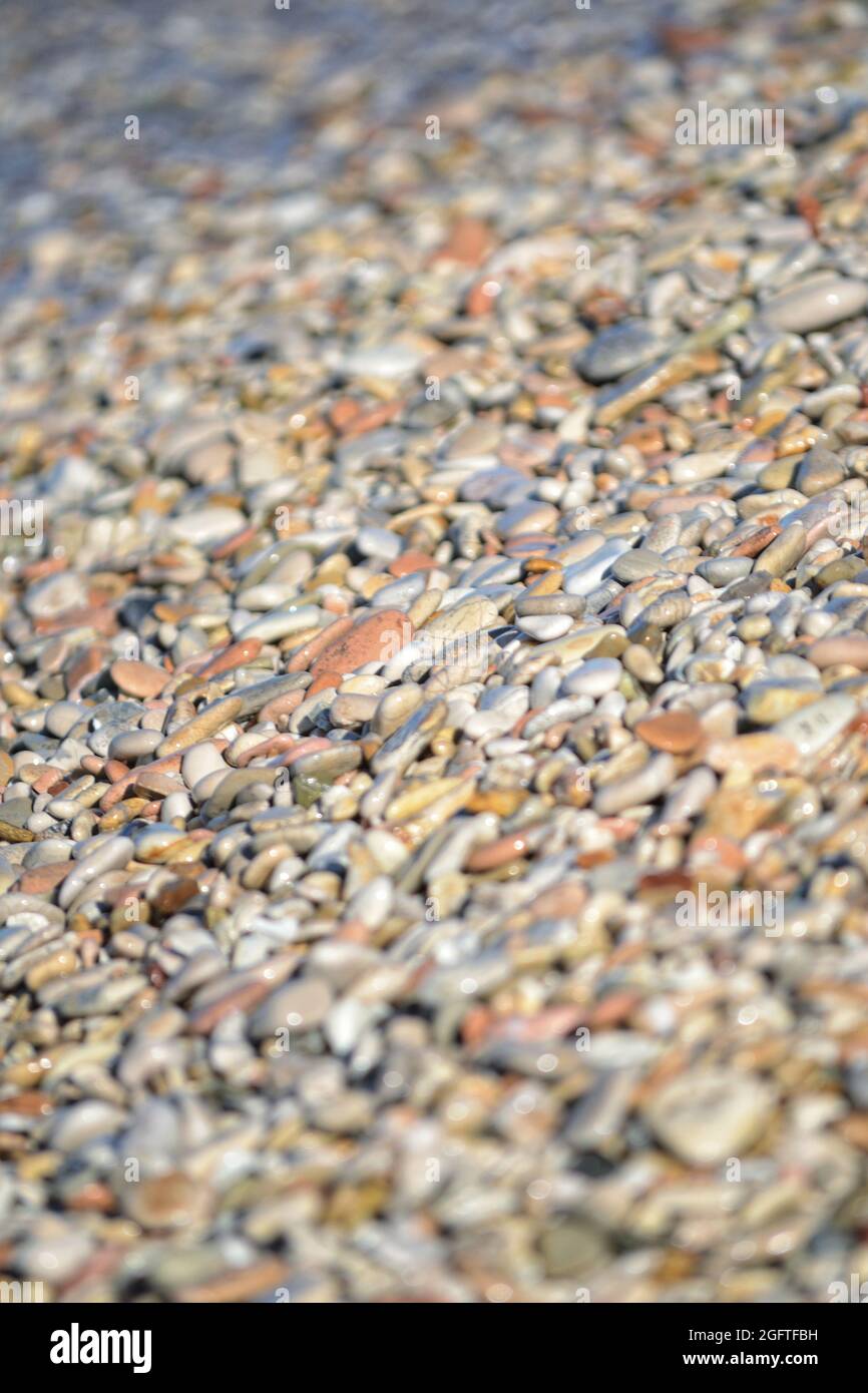 Smooth round pebbles texture background. Pebble sea Stock Photo - Alamy
