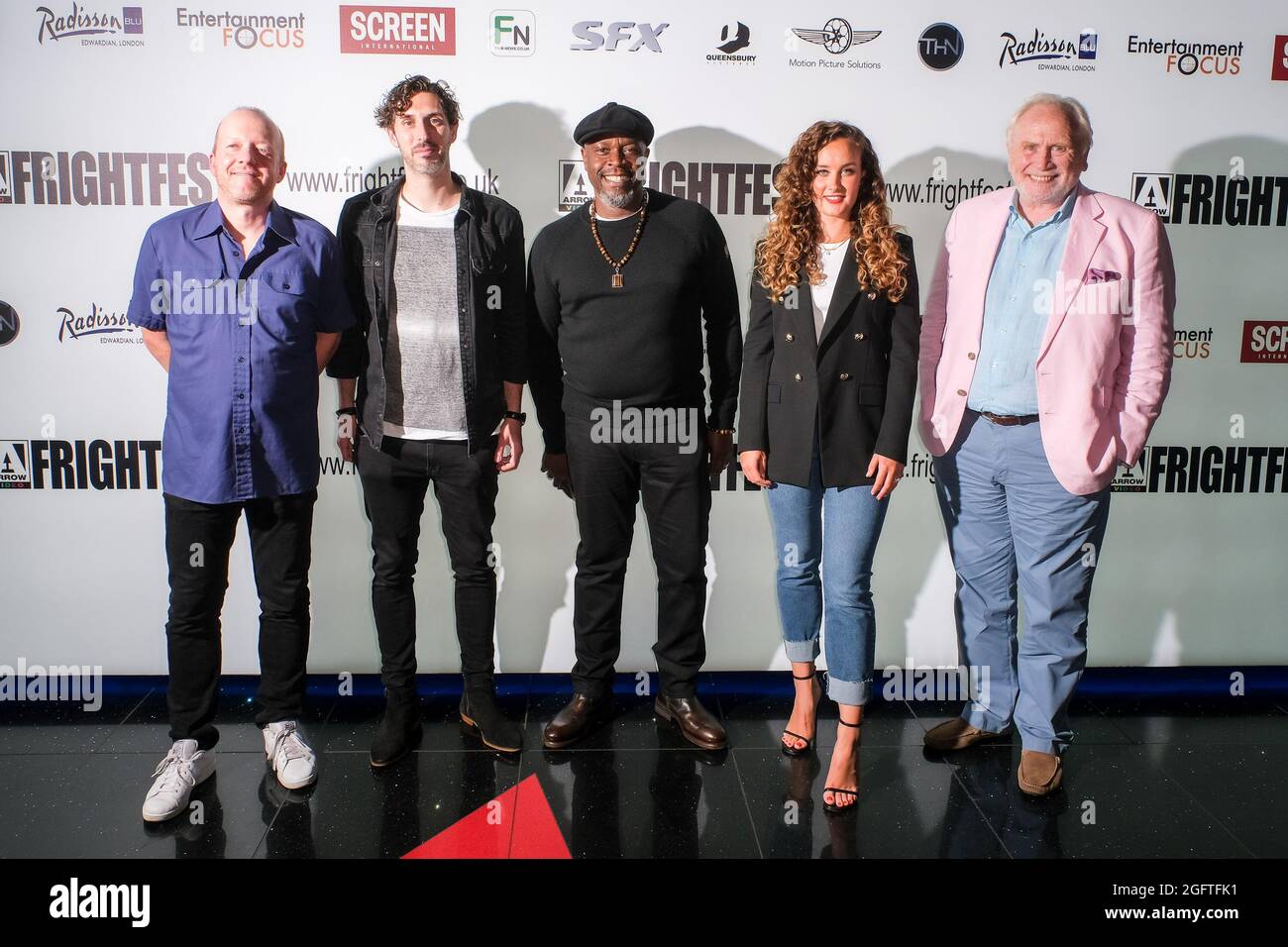 Cineworld Leicester Square, London, UK. 26th Aug, 2021. Cast poses at ...
