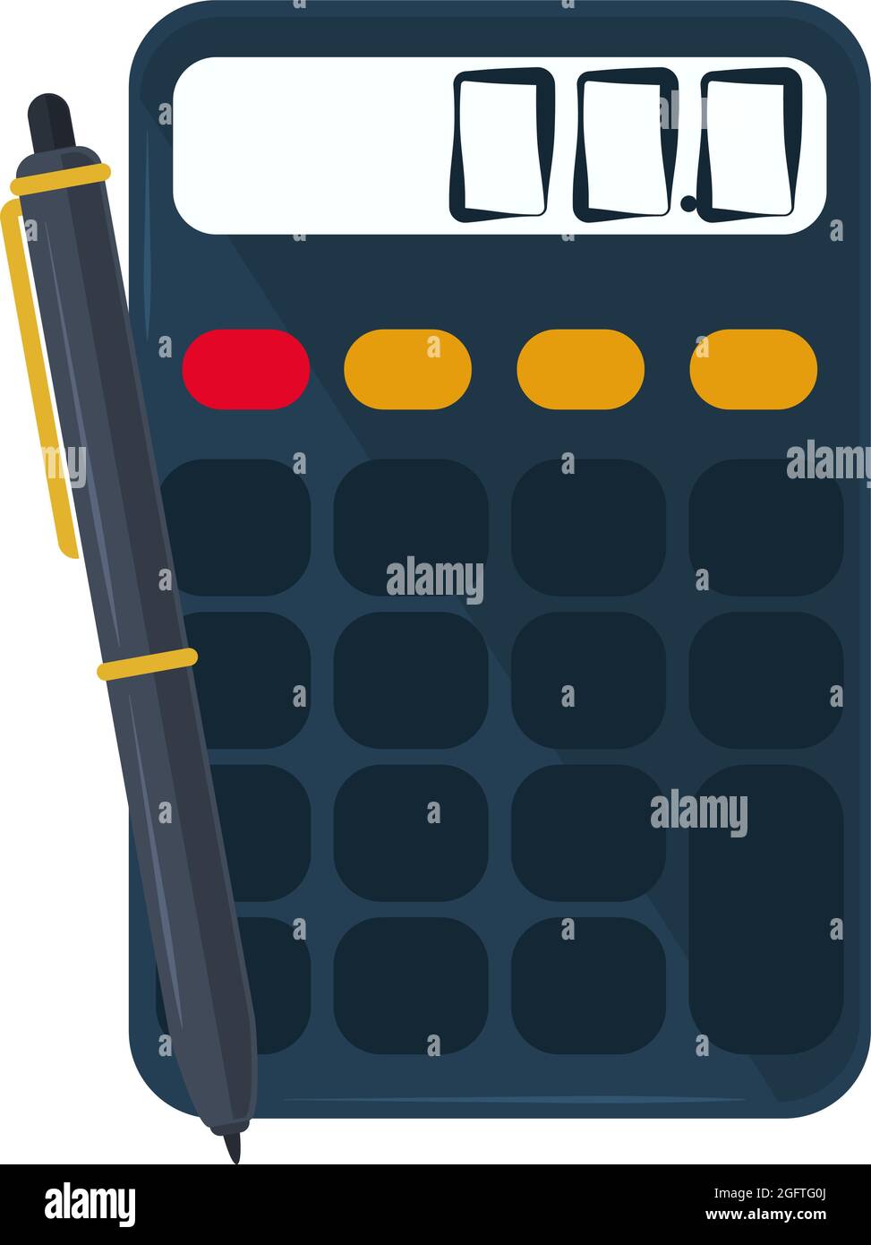 financial calculator and pen Stock Vector Image & Art - Alamy