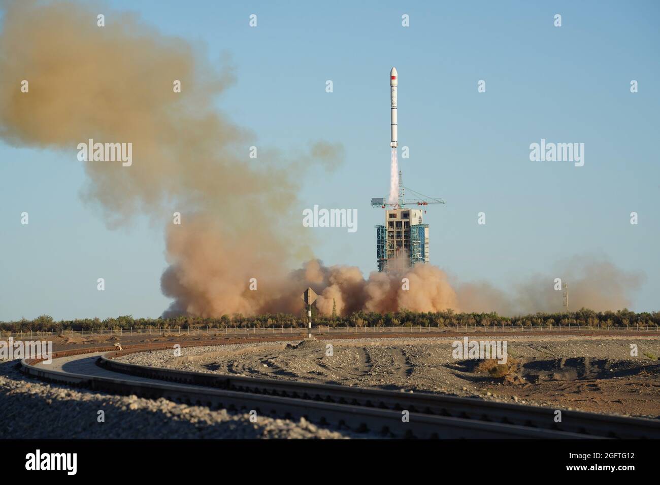 A Chinese Long March 4B carrying two Tianhui-2 radar-mapping satellites ...