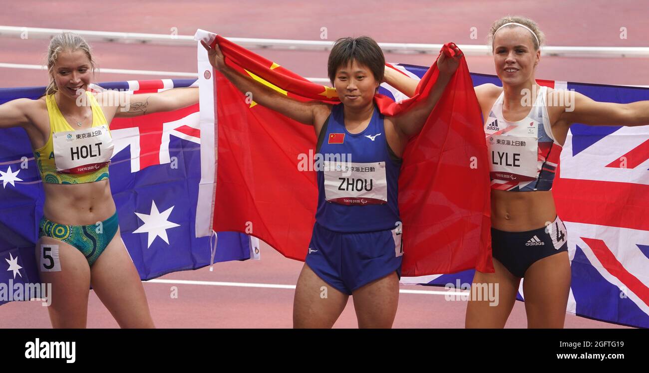 Tokio, Japan. 27th Aug, 2021. Paralympics: Athletics, 100m, women ...