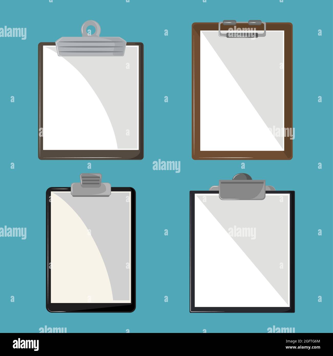 set of clipboard Stock Vector Image & Art - Alamy