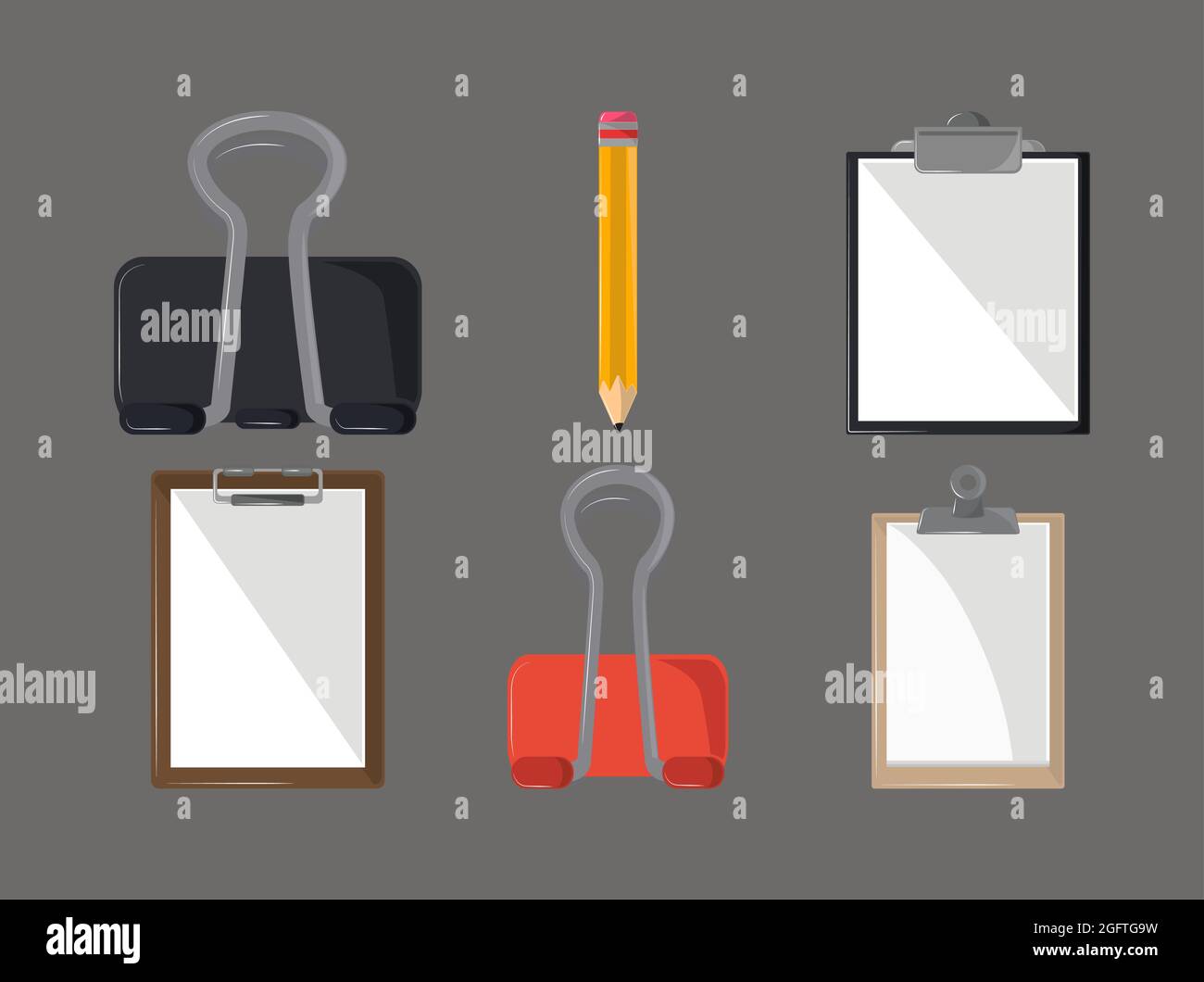 set icons clipboards and clip Stock Vector Image & Art - Alamy