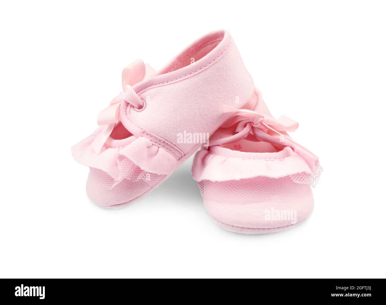 Baby boots on white background Stock Photo - Alamy