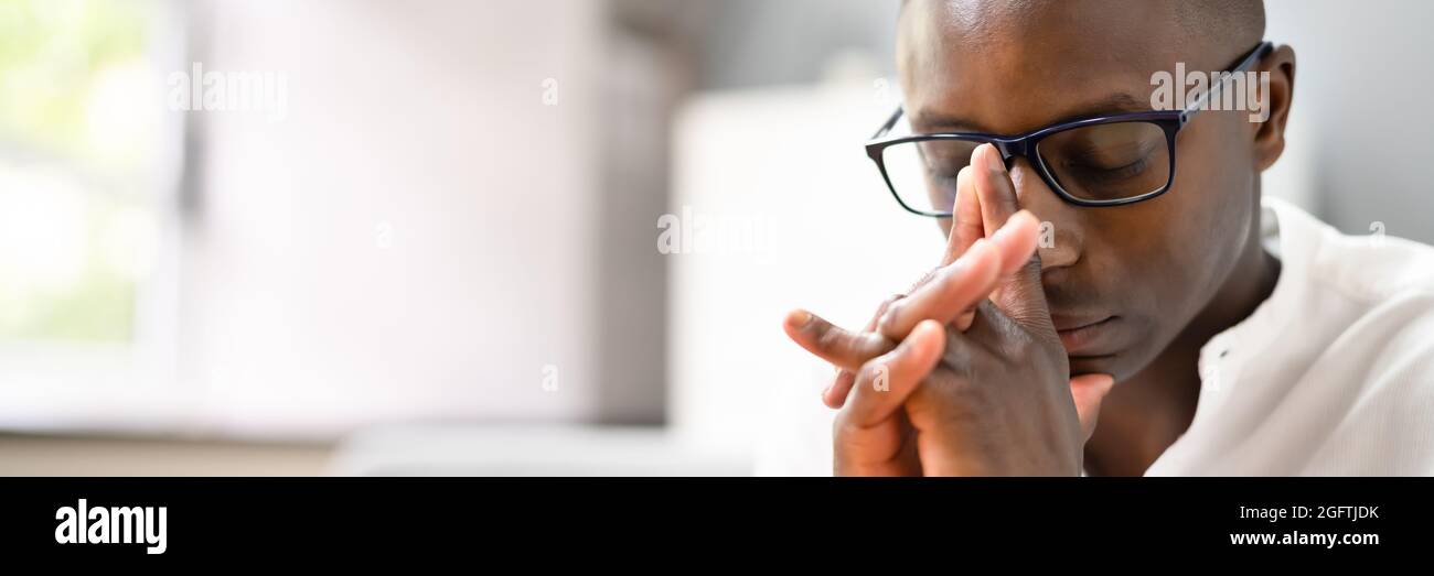 African American Praying Man. Christian Prayer Seeking God Stock Photo ...