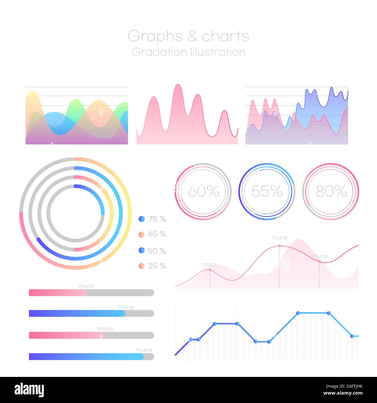 Gradation colors Cut Out Stock Images & Pictures - Alamy