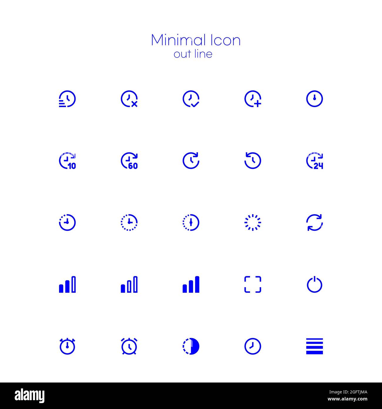 Process icons set hi-res stock photography and images - Alamy